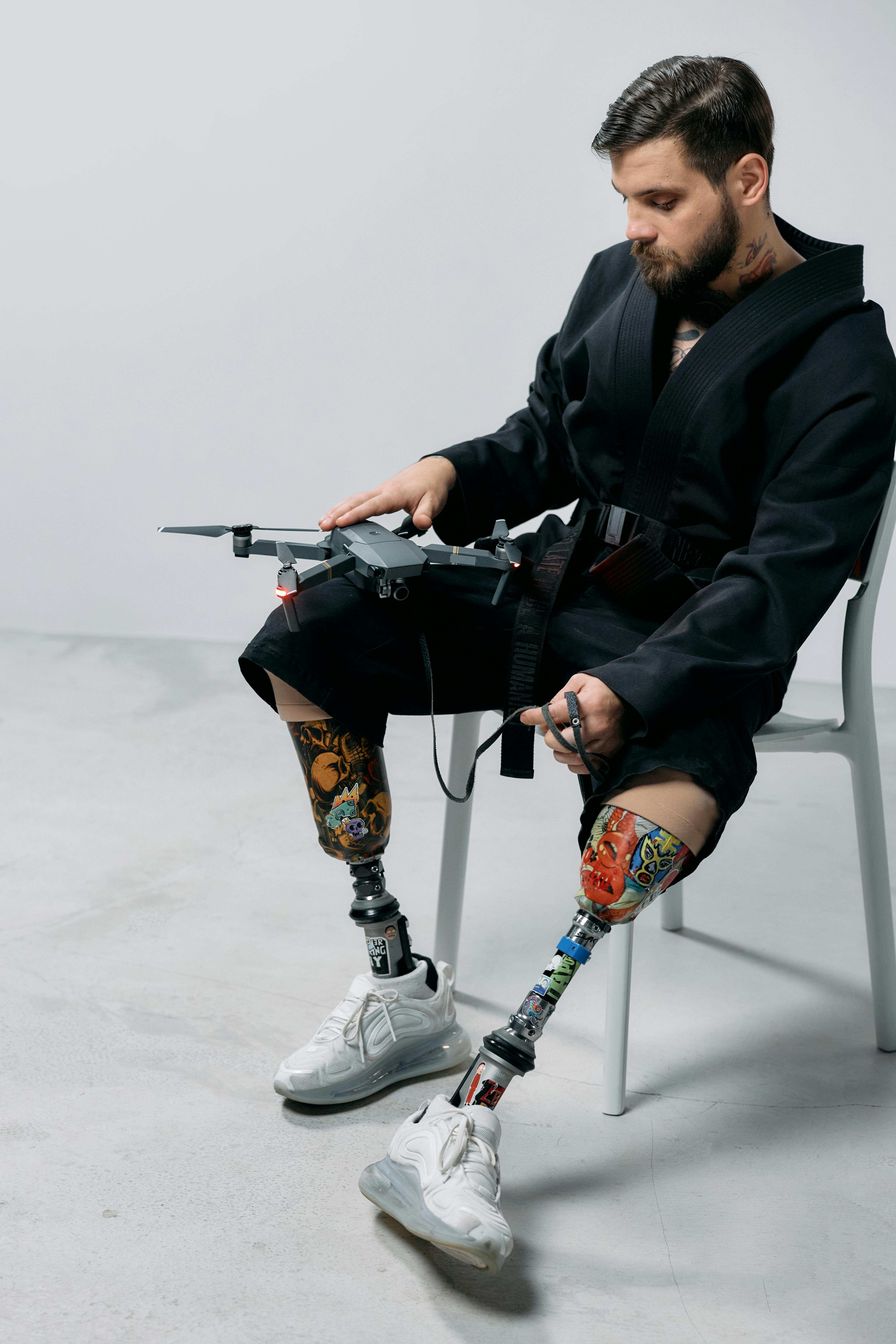 Bionic Hand and Human Hand Finger Pointing · Free Stock Photo