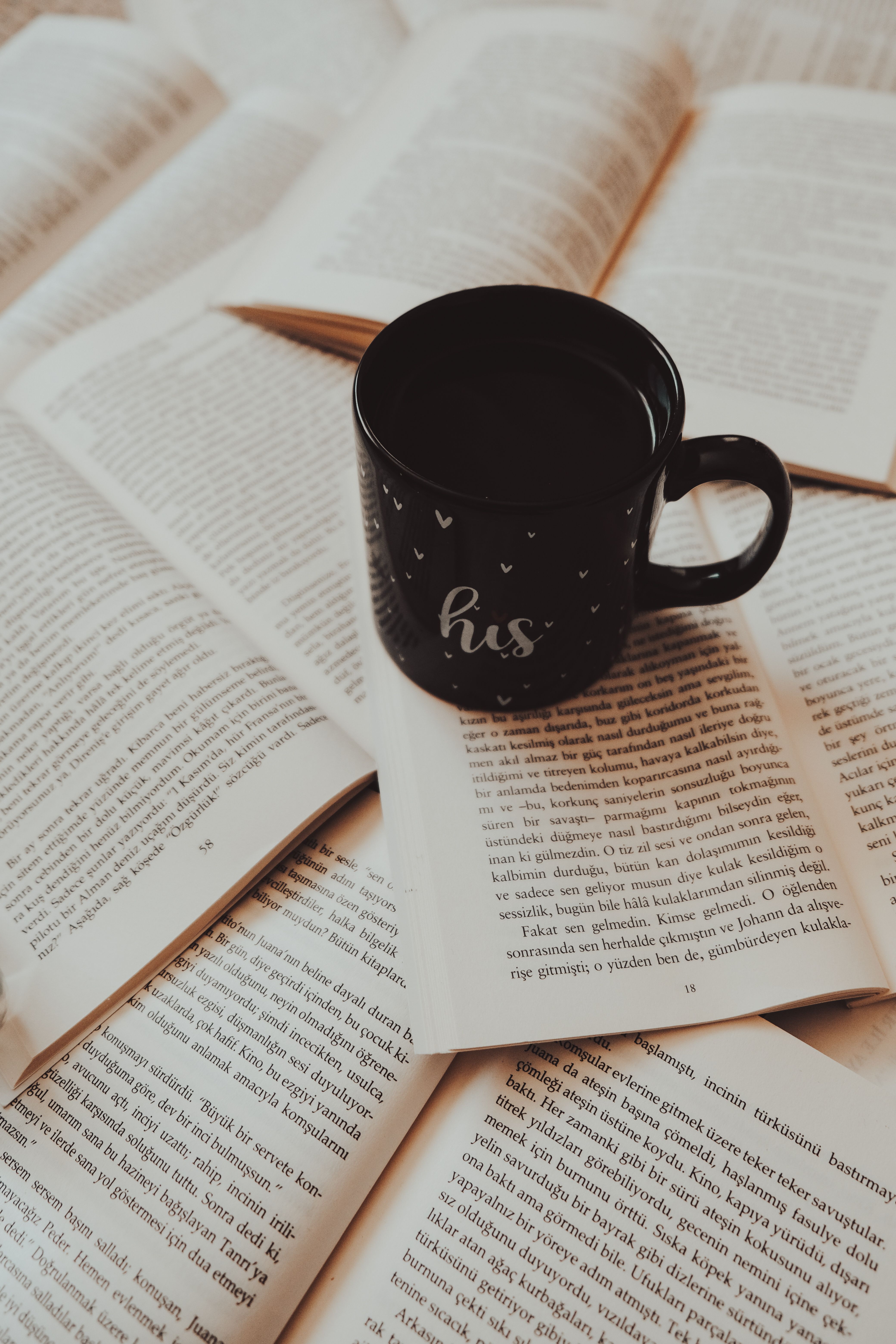 White Ceramic Cup on Top of Book · Free Stock Photo