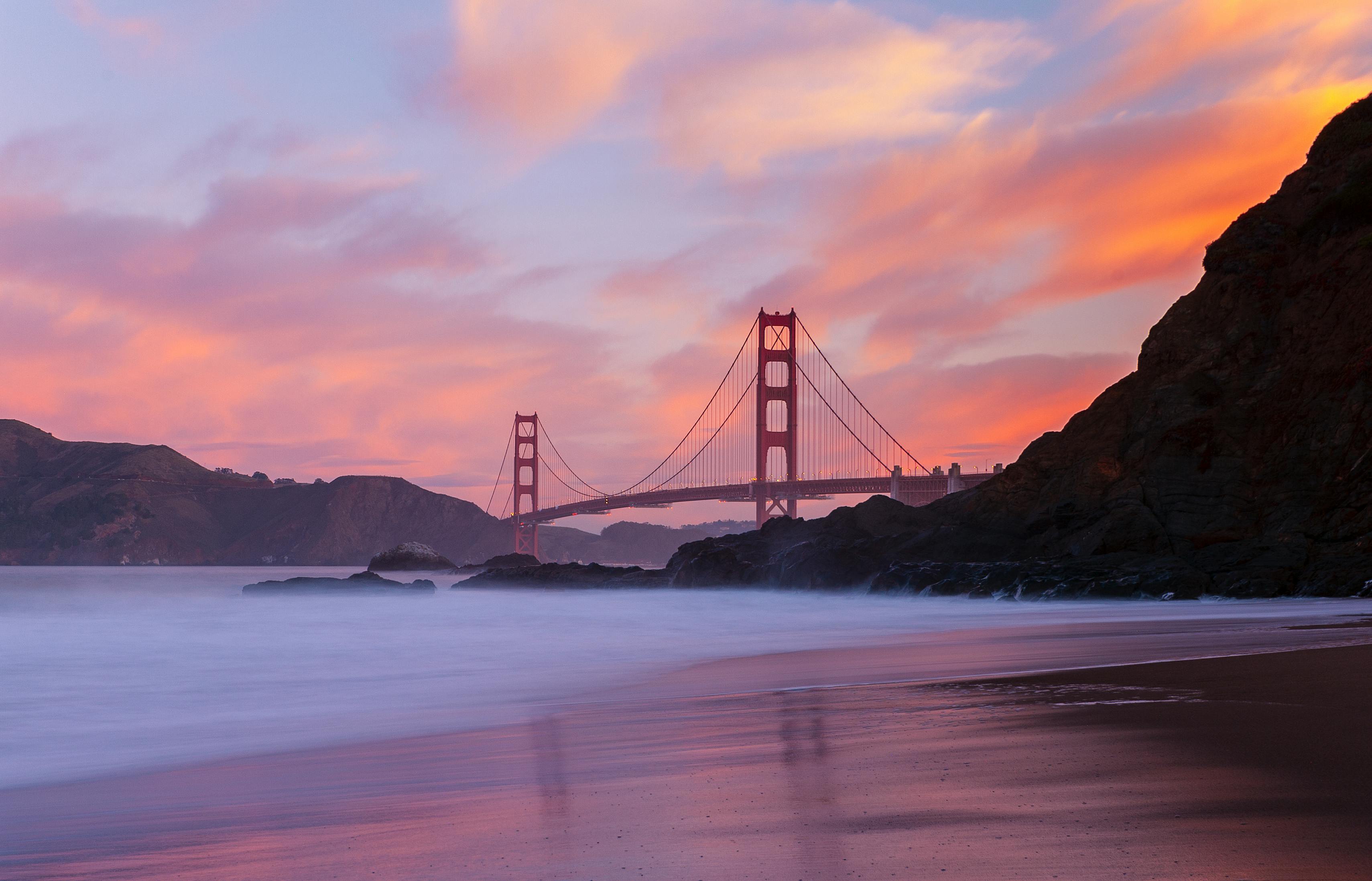 Couple Hugging near Golden Gate Bridge · Free Stock Photo