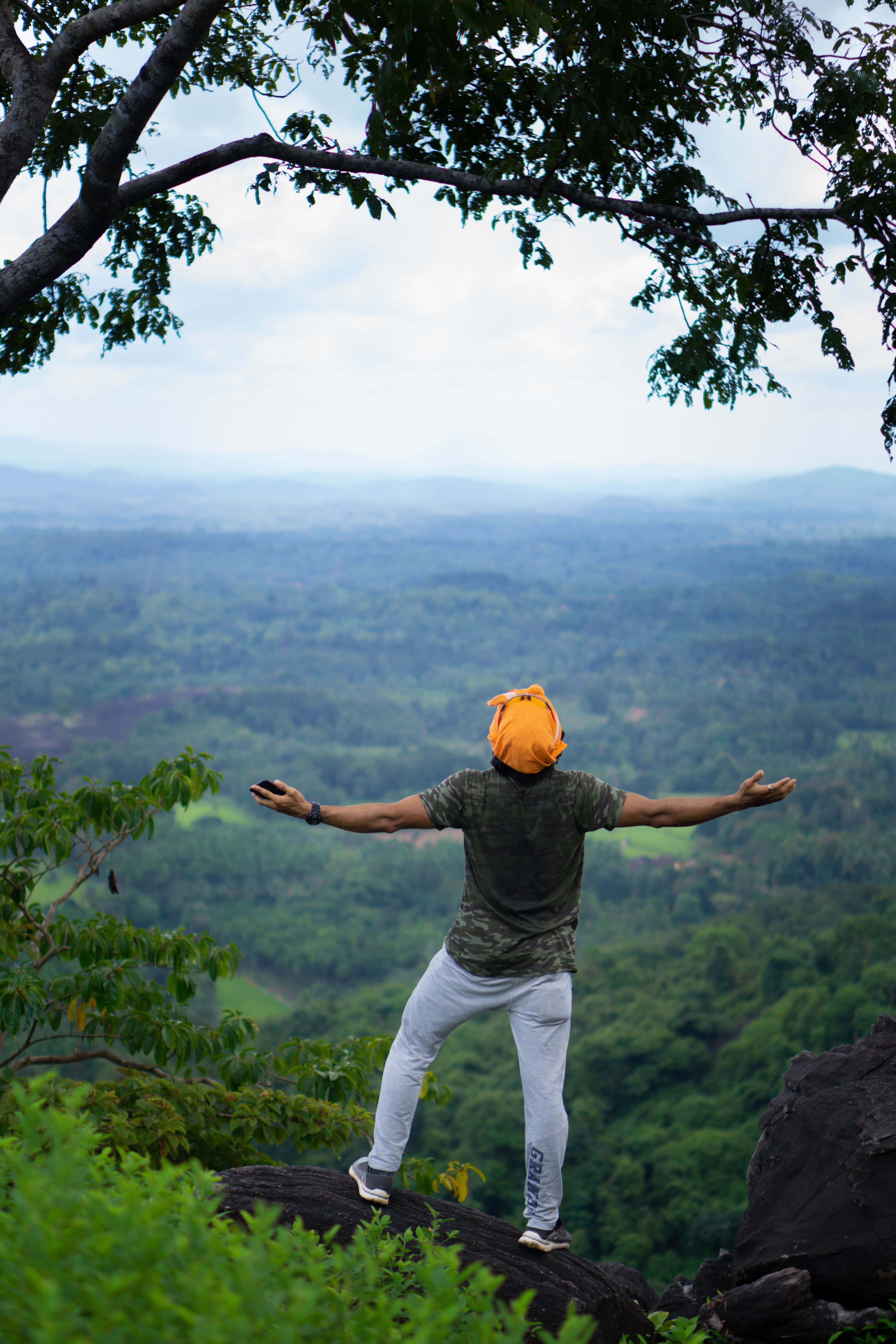 Back View of a Woman with Her Arms Apart · Free Stock Photo