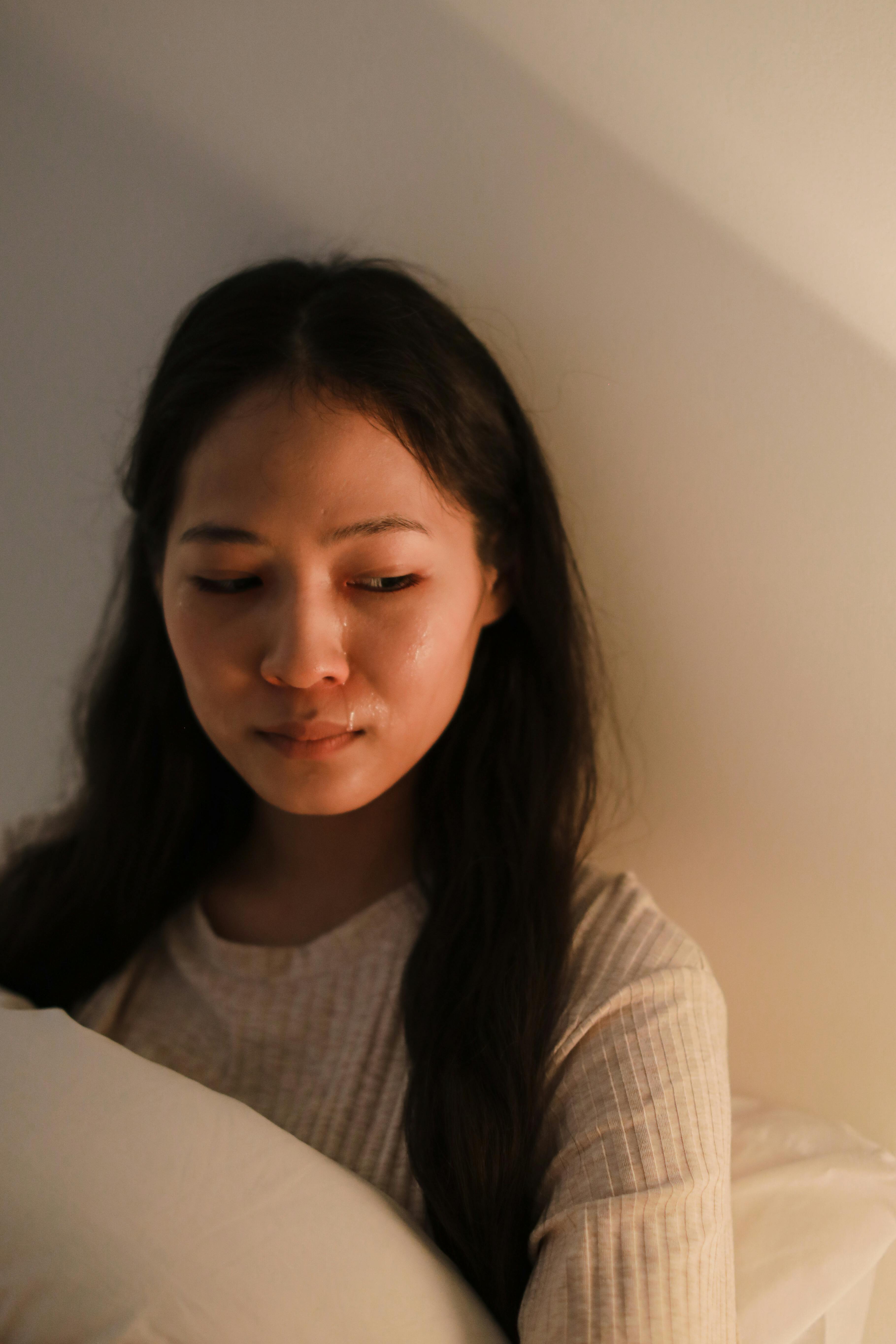 A Portrait of a Crying Woman · Free Stock Photo