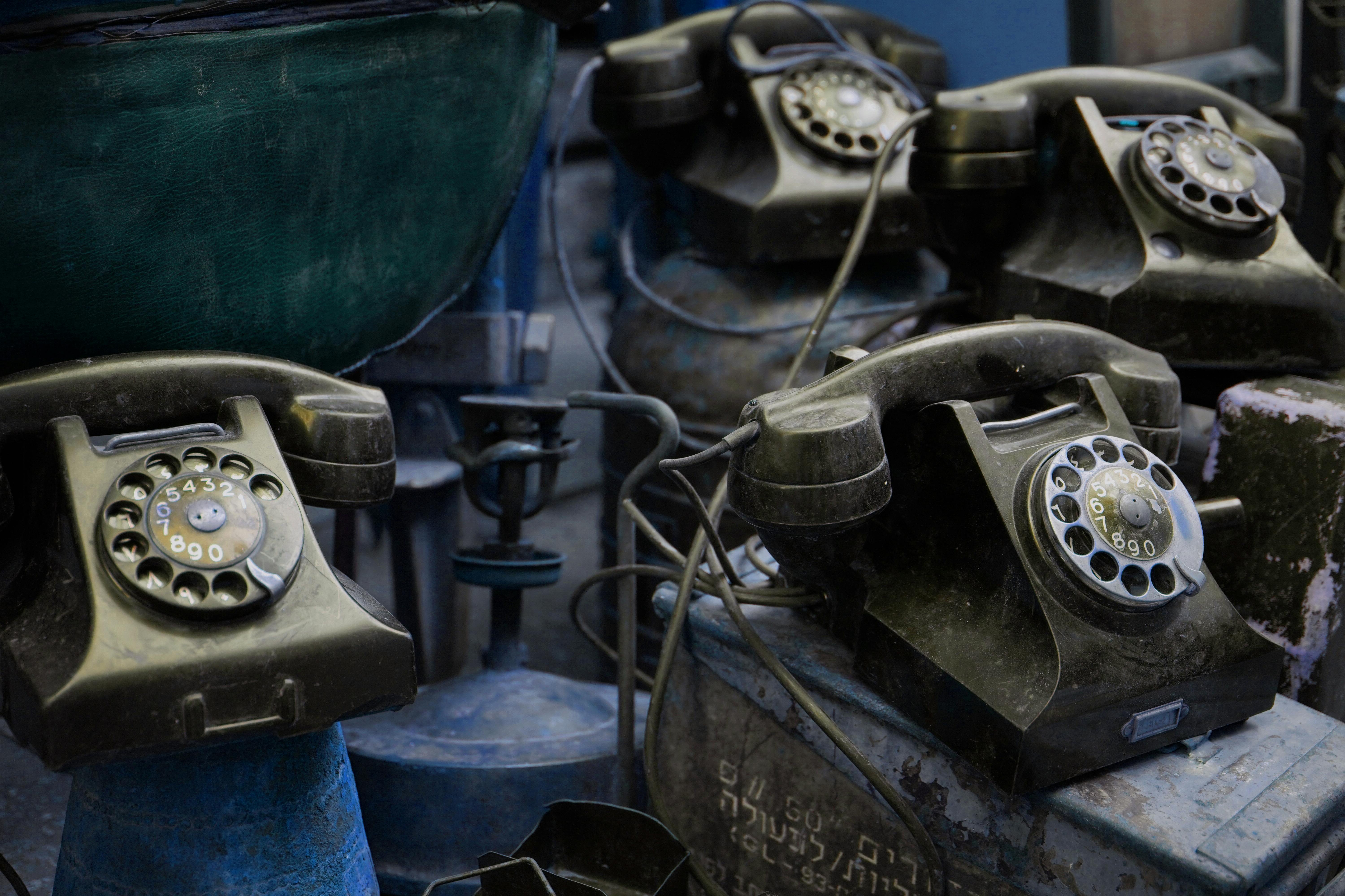 A Close-Up Shot of Old Telephones · Free Stock Photo