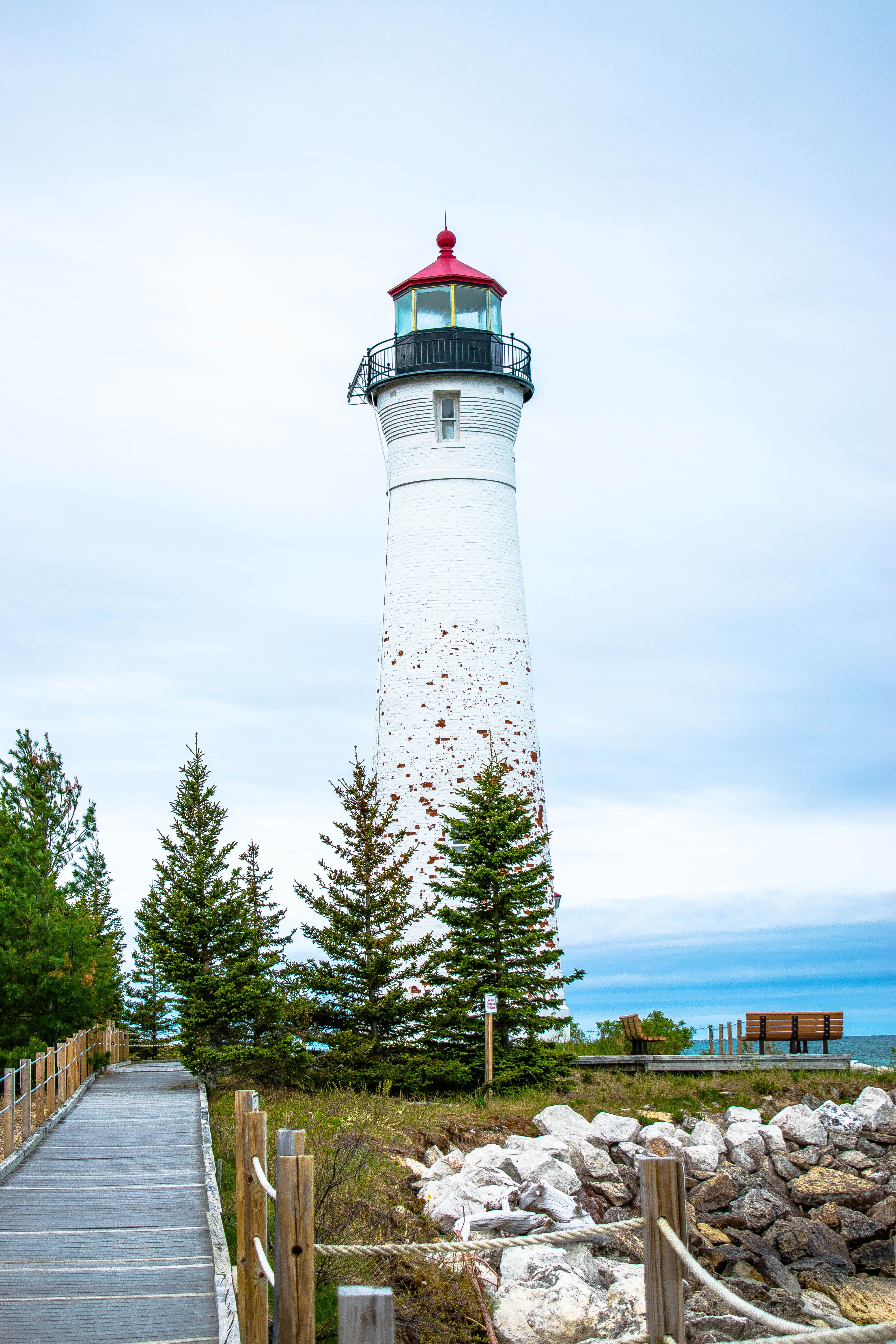 Light House Near Trees · Free Stock Photo