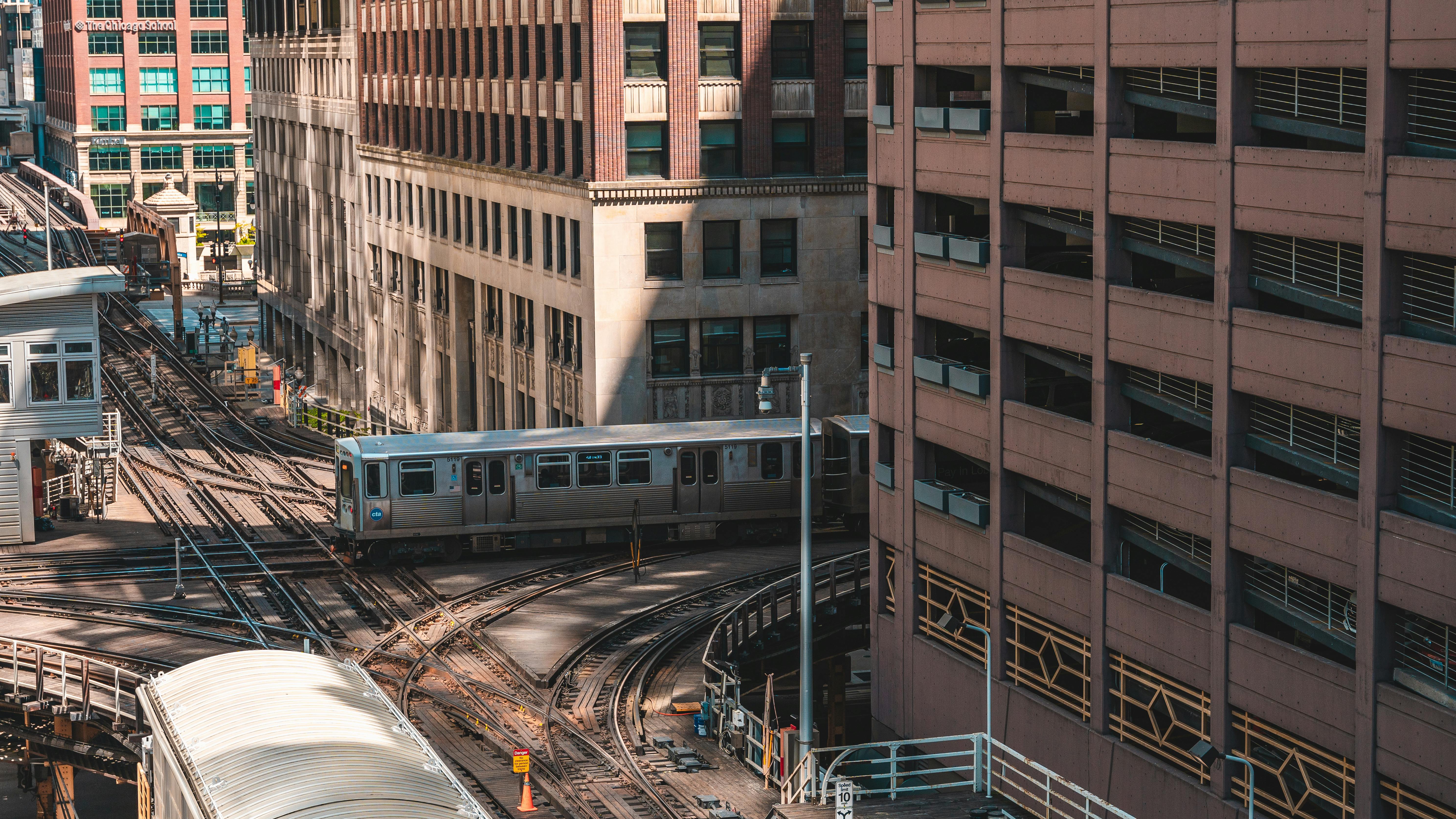 Tangled Tram Railway Tracks Intersection in the City · Free Stock Photo