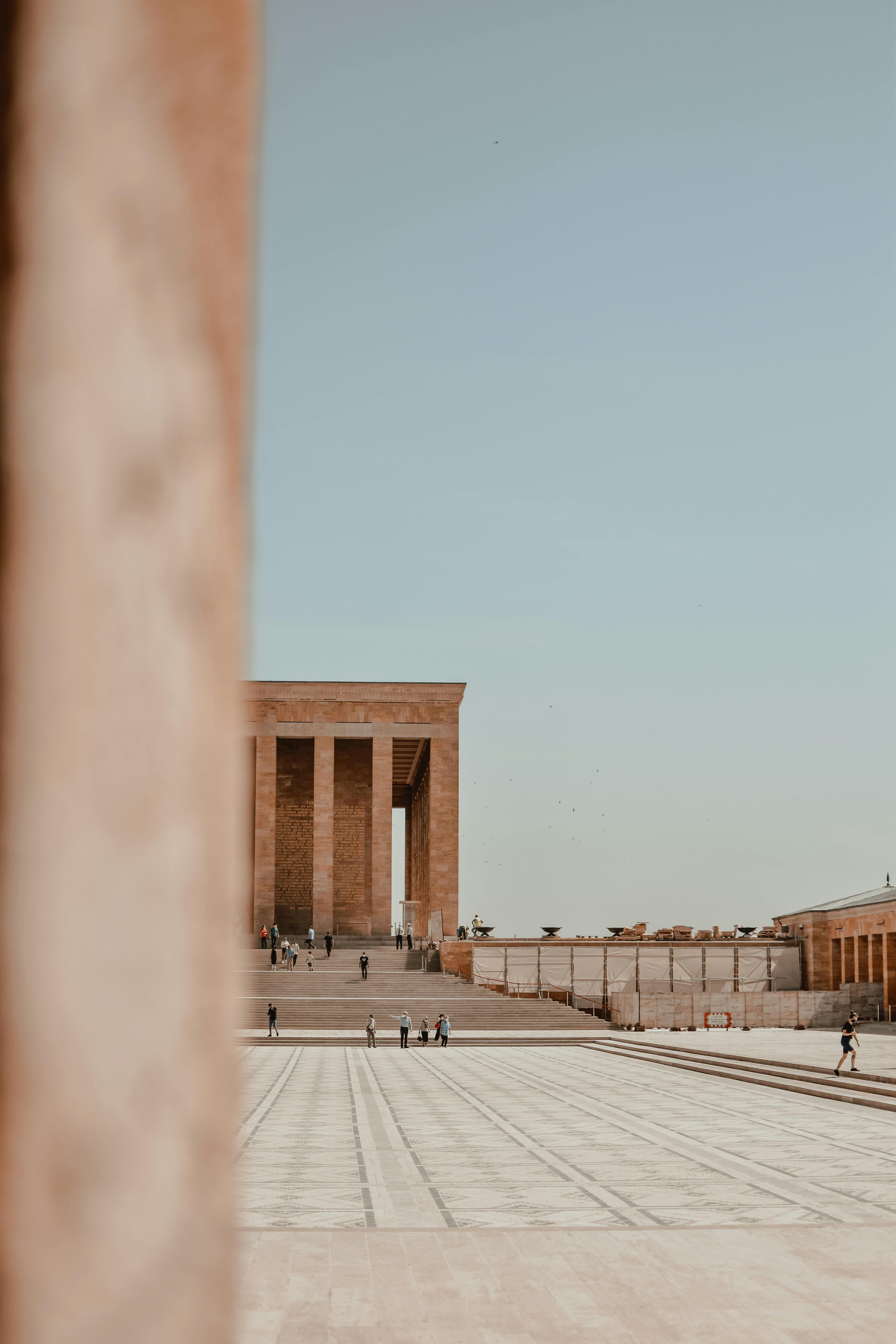 Public Square Beside a Mausoleum · Free Stock Photo