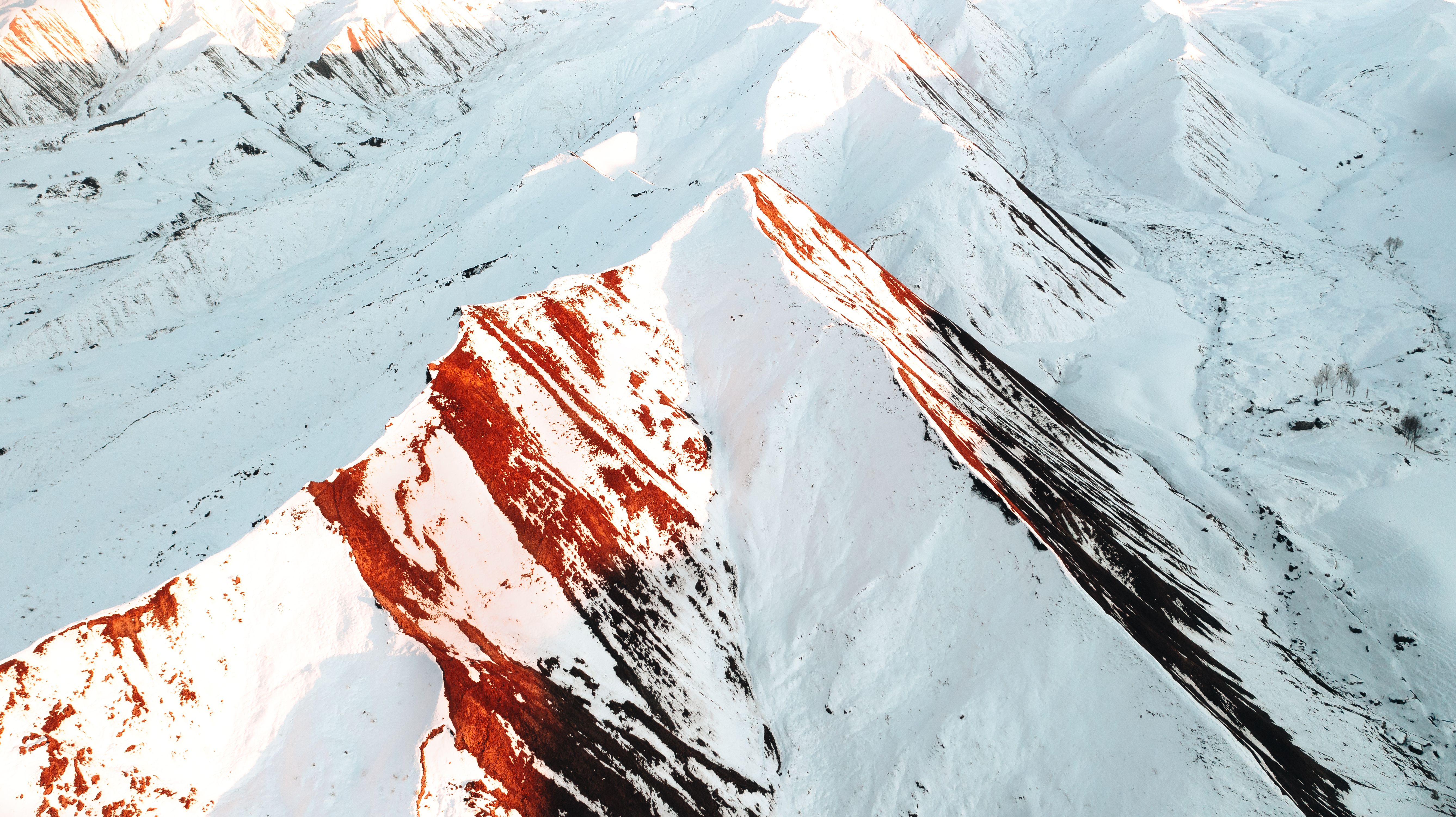 Abstract background of rough mountain surface with snow · Free Stock Photo