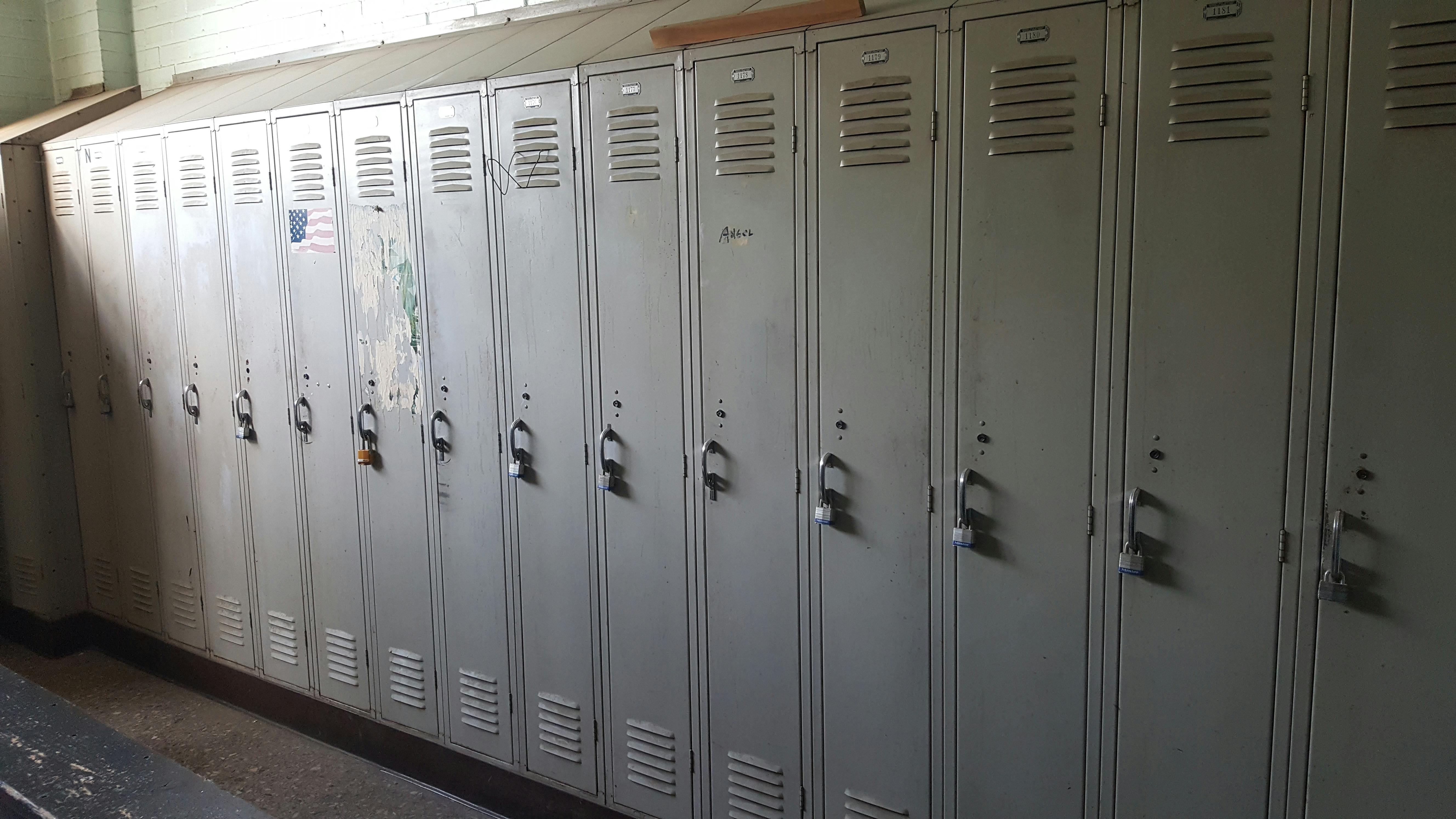 Free stock photo of hall, locker room, lockers