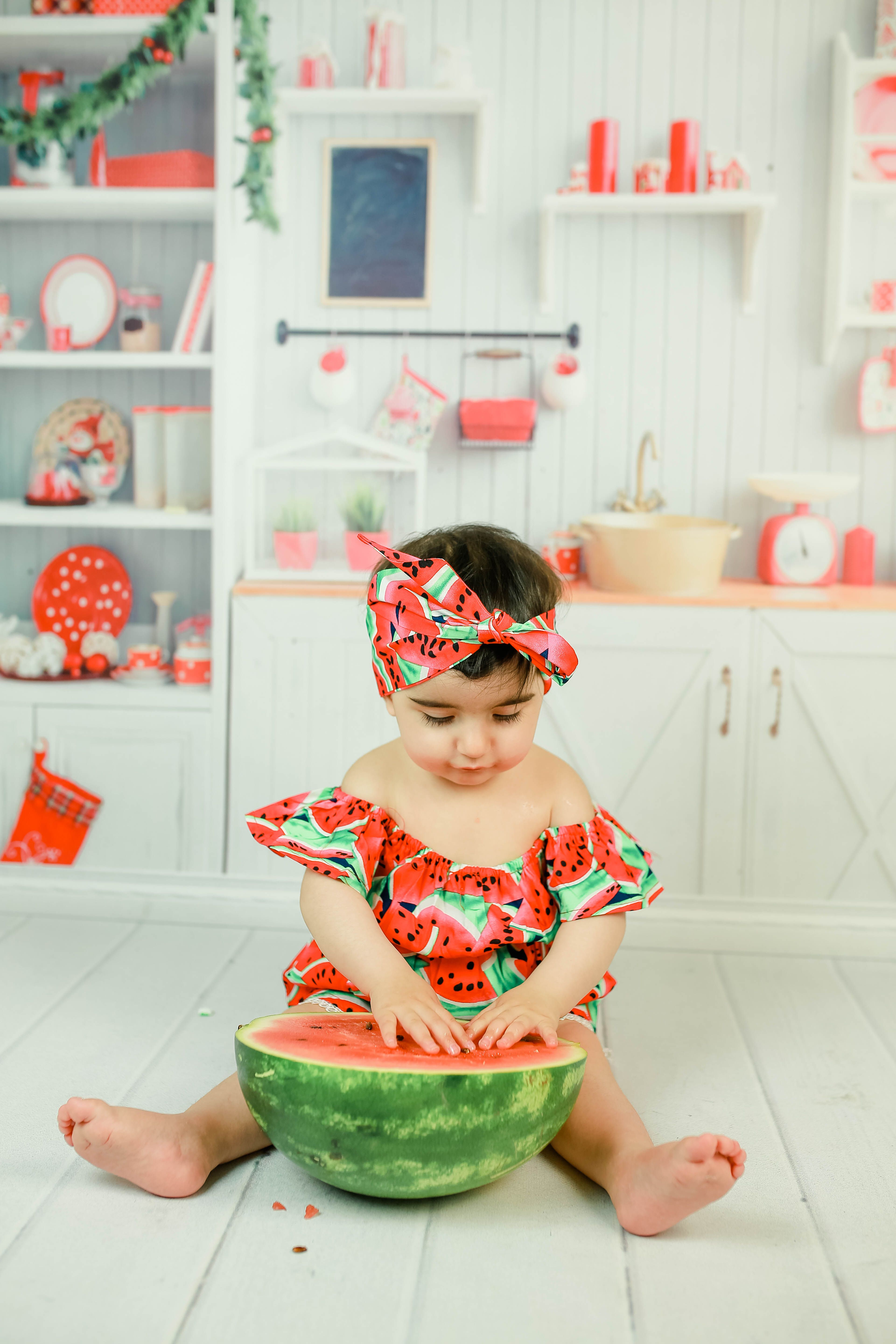 Girl in Watermelon Outfit · Free Stock Photo
