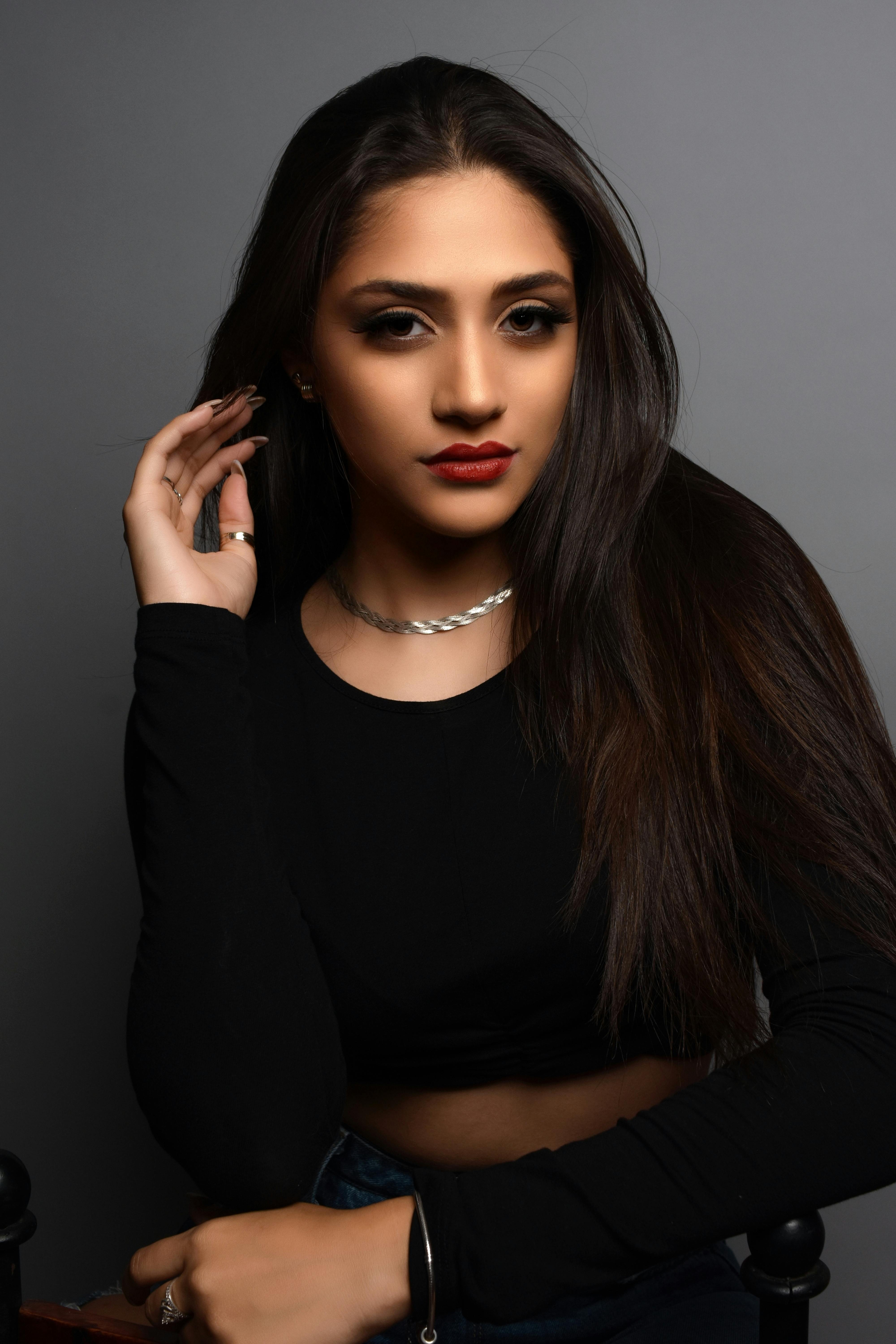 Young Woman in Strong Makeup · Free Stock Photo