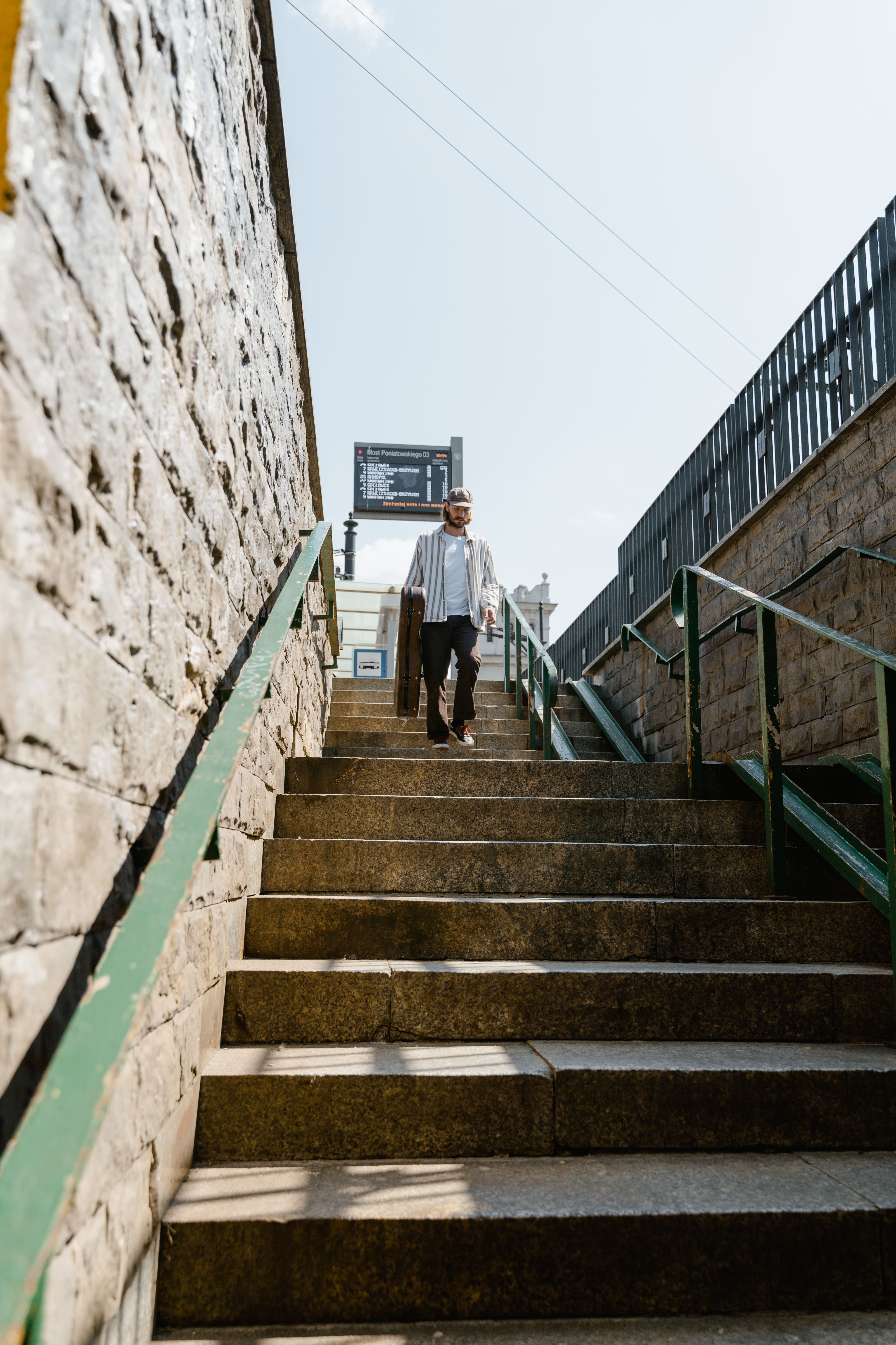 Man Going Down the Stairs · Free Stock Photo