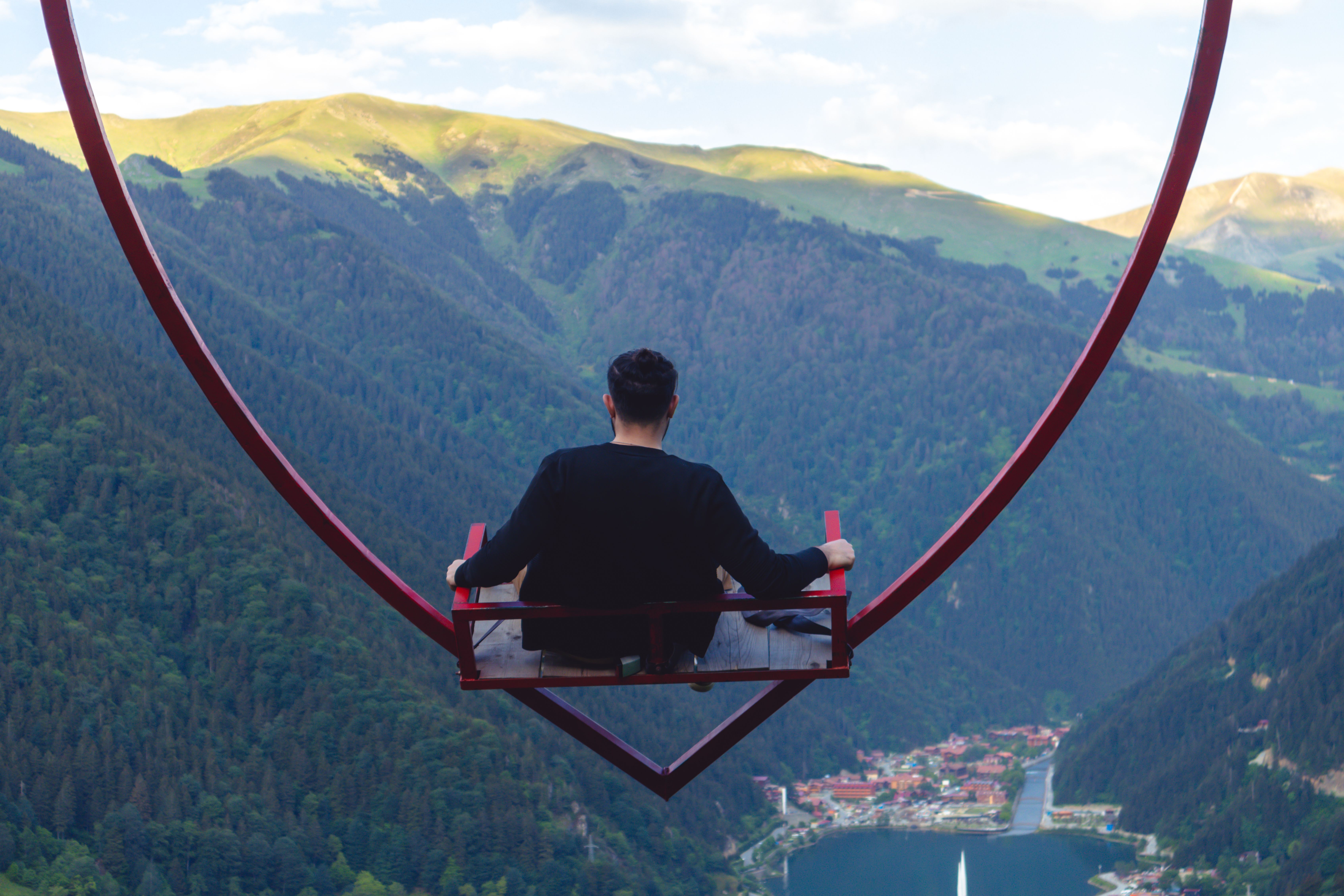 Man High in Mountains Looking at View · Free Stock Photo