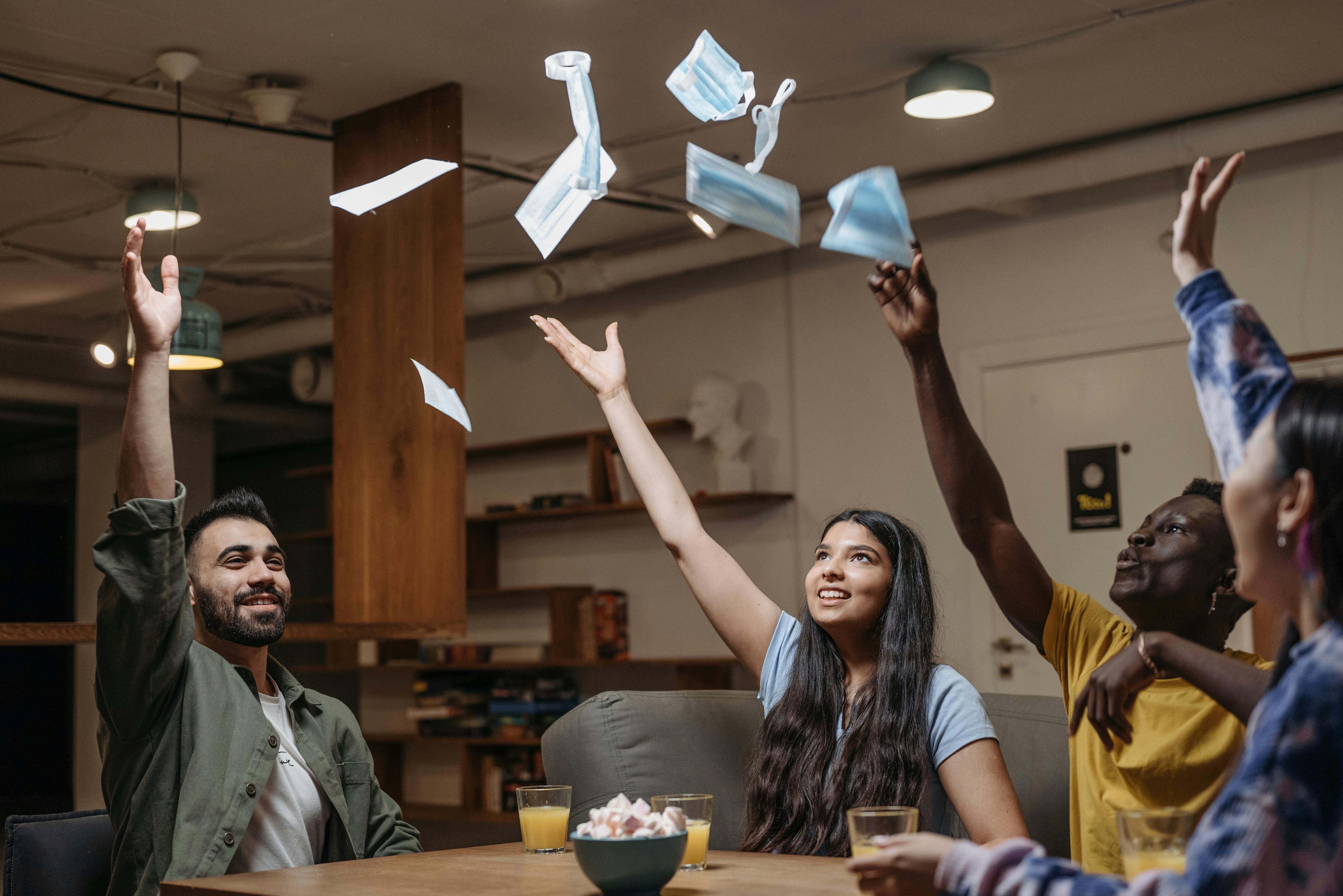 People Throwing Their Face Maska · Free Stock Photo