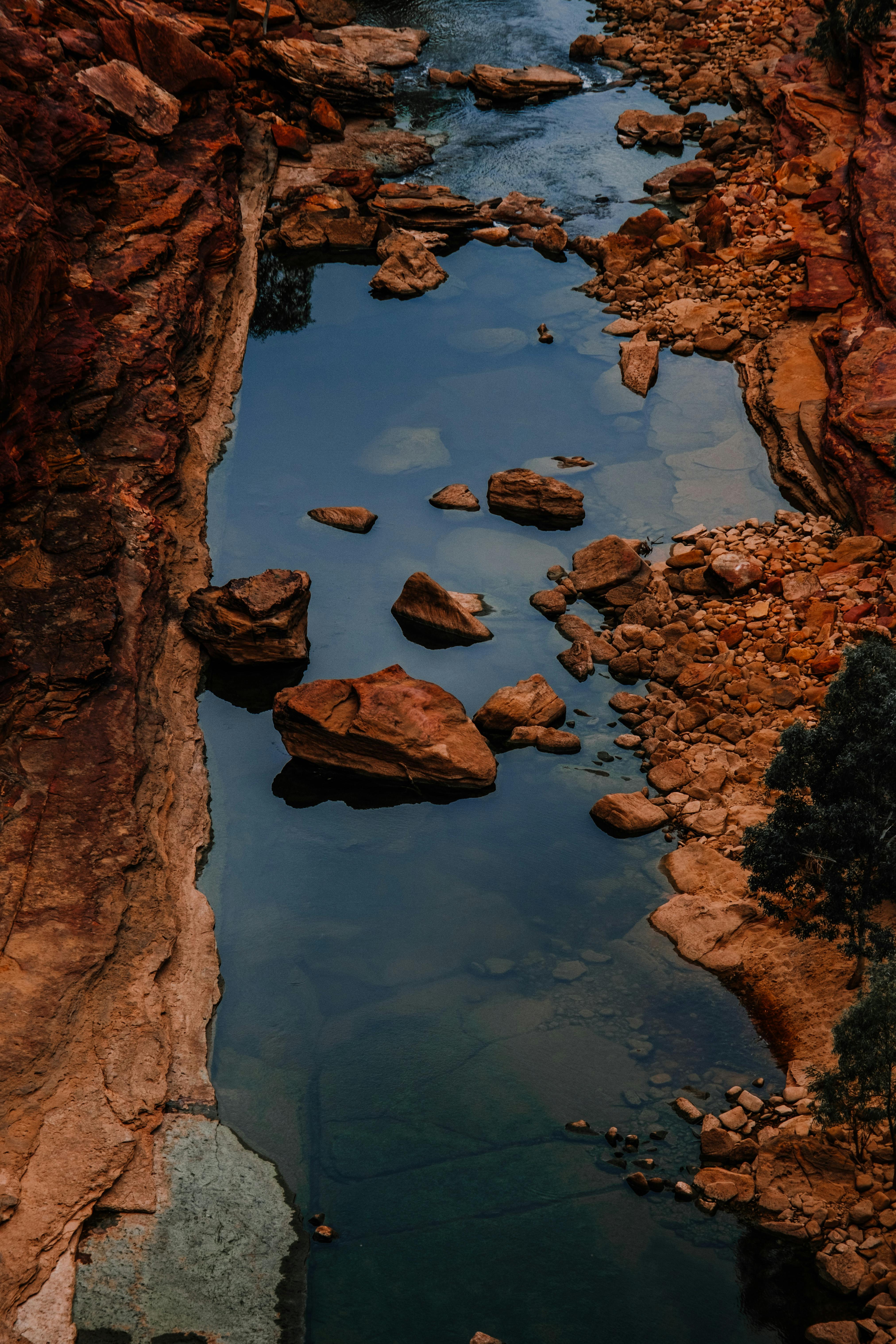 Rocks around Stream · Free Stock Photo