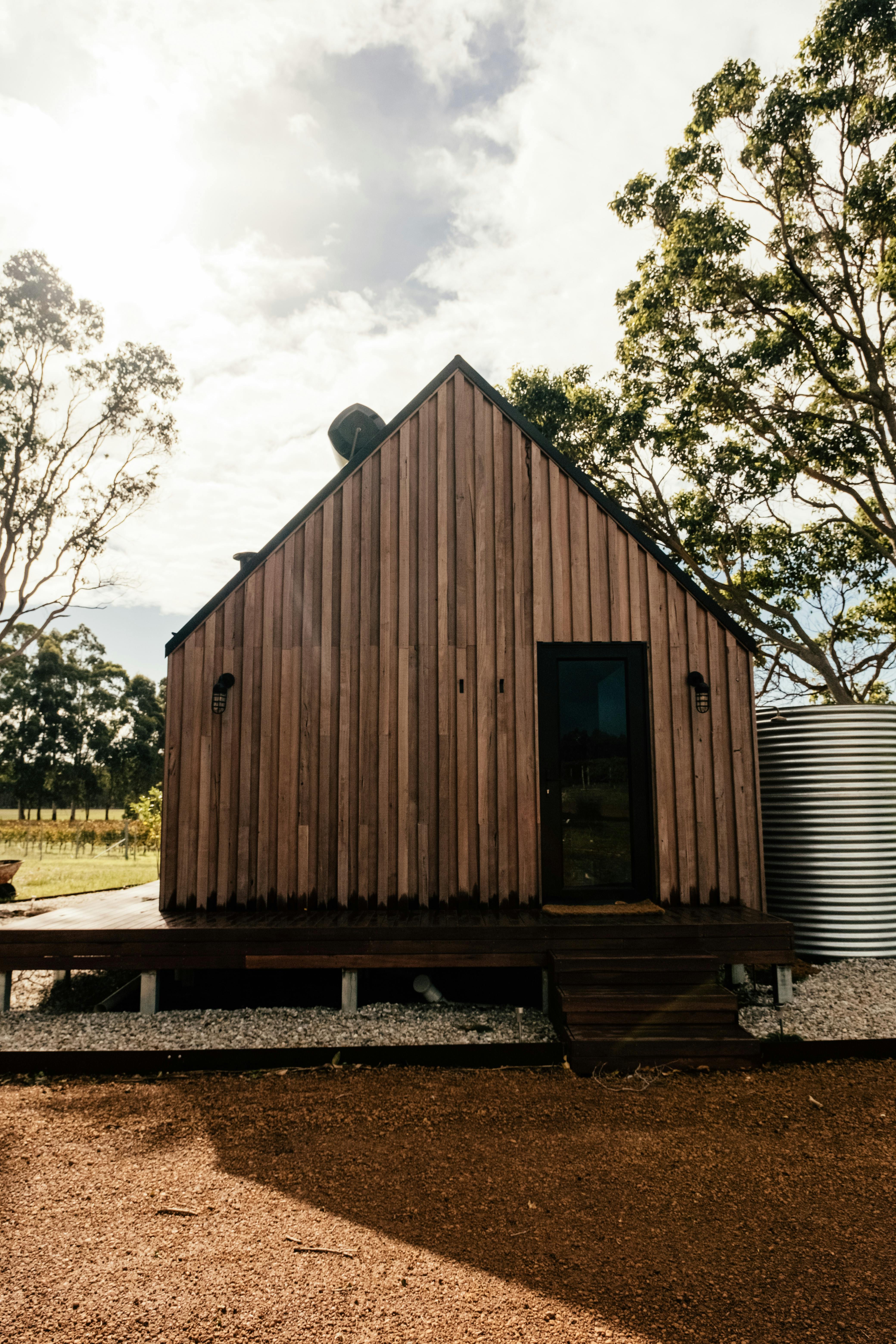 Wooden House in Wild Nature Landscape · Free Stock Photo