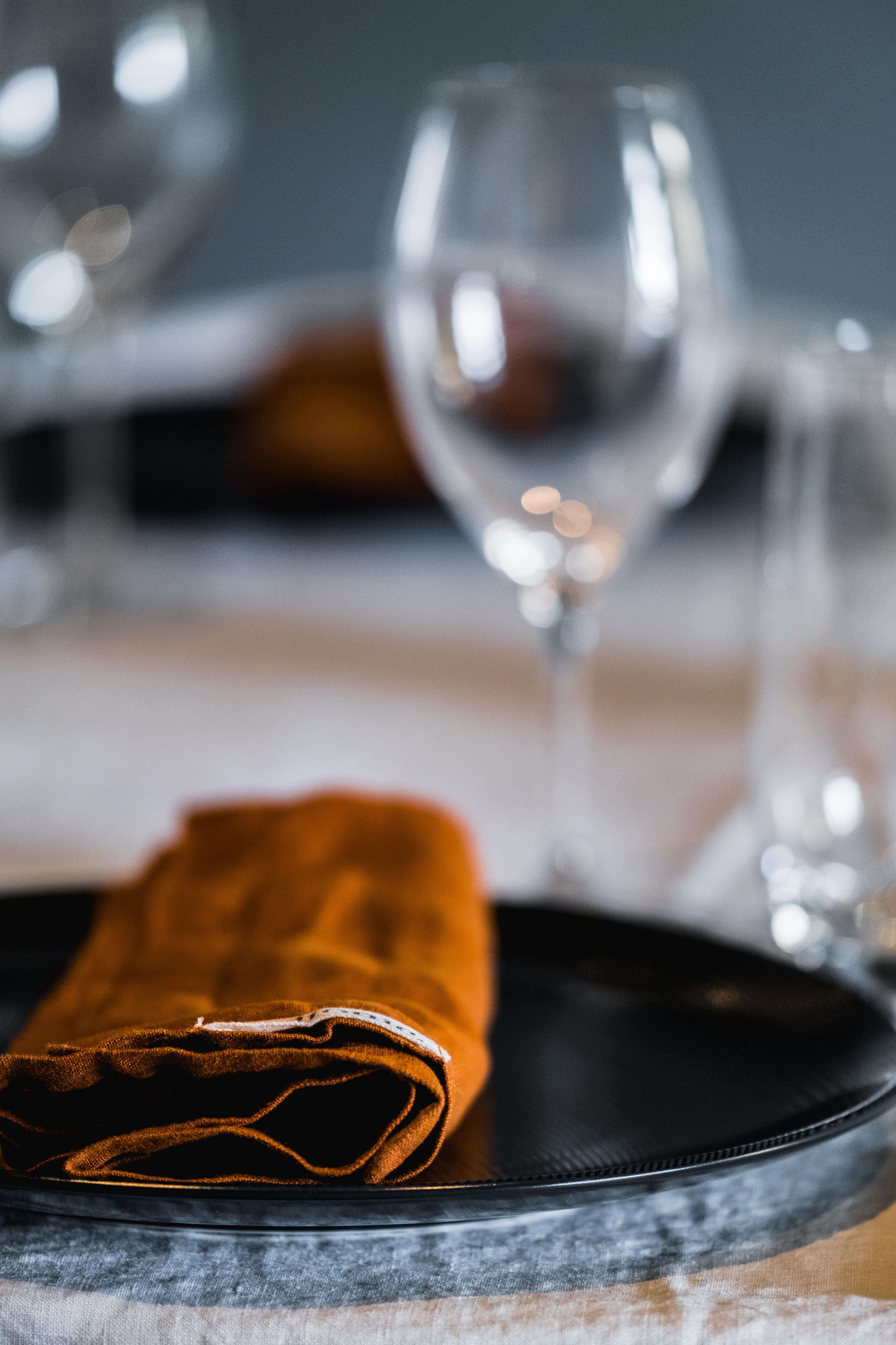 Table Napkin on a Plate · Free Stock Photo