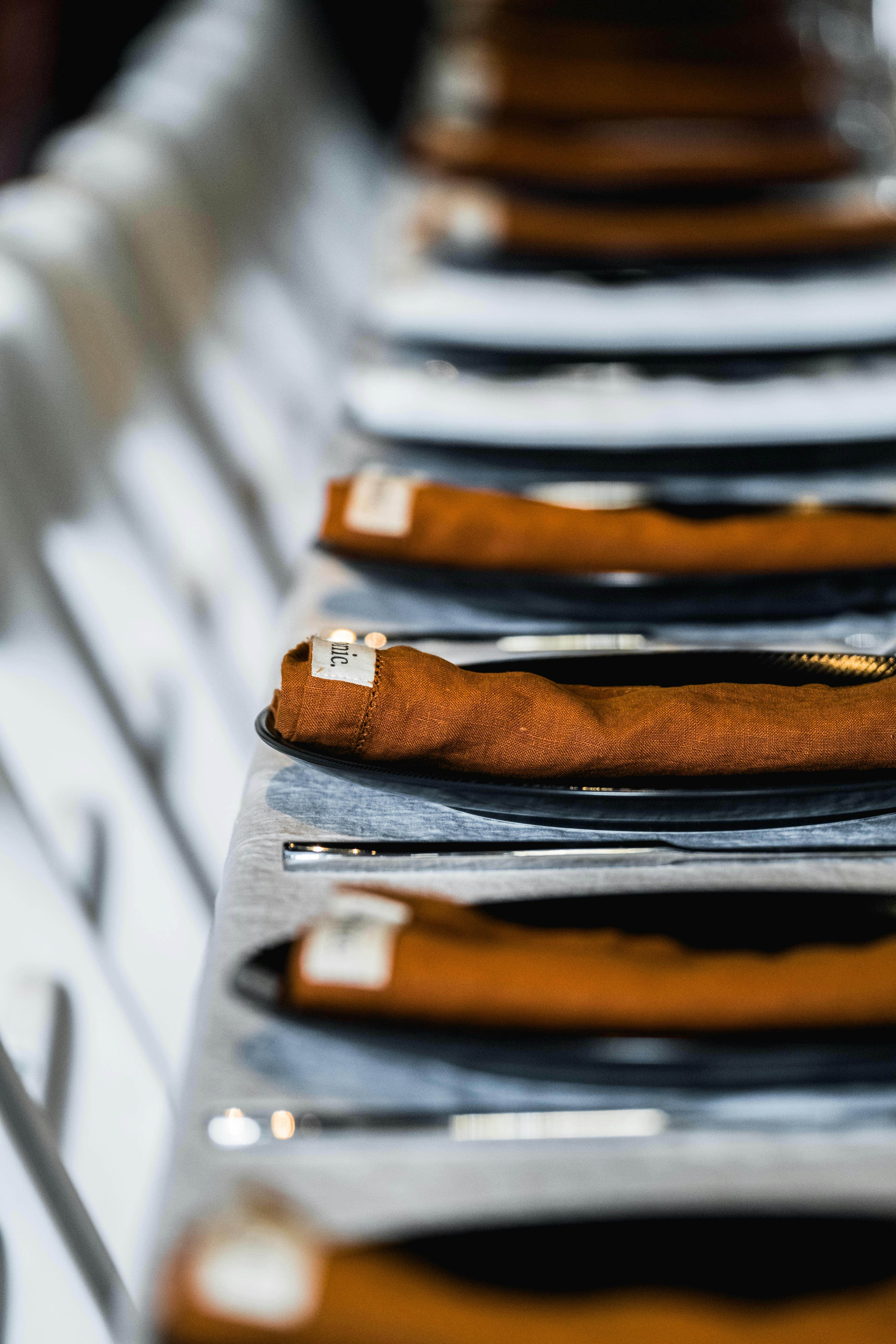 Table Napkins on a Plate · Free Stock Photo
