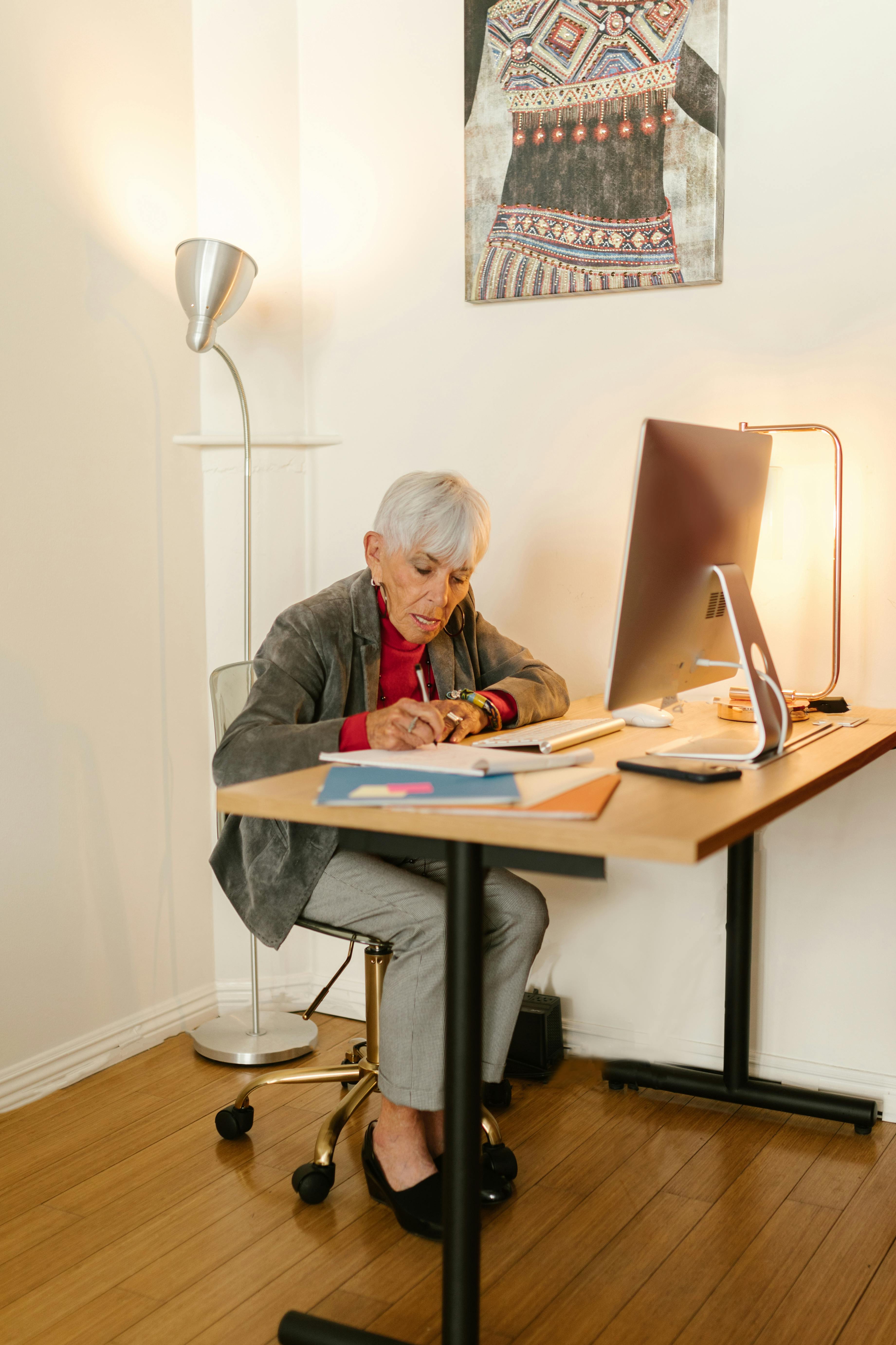 Elderly Woman Busy Writing · Free Stock Photo