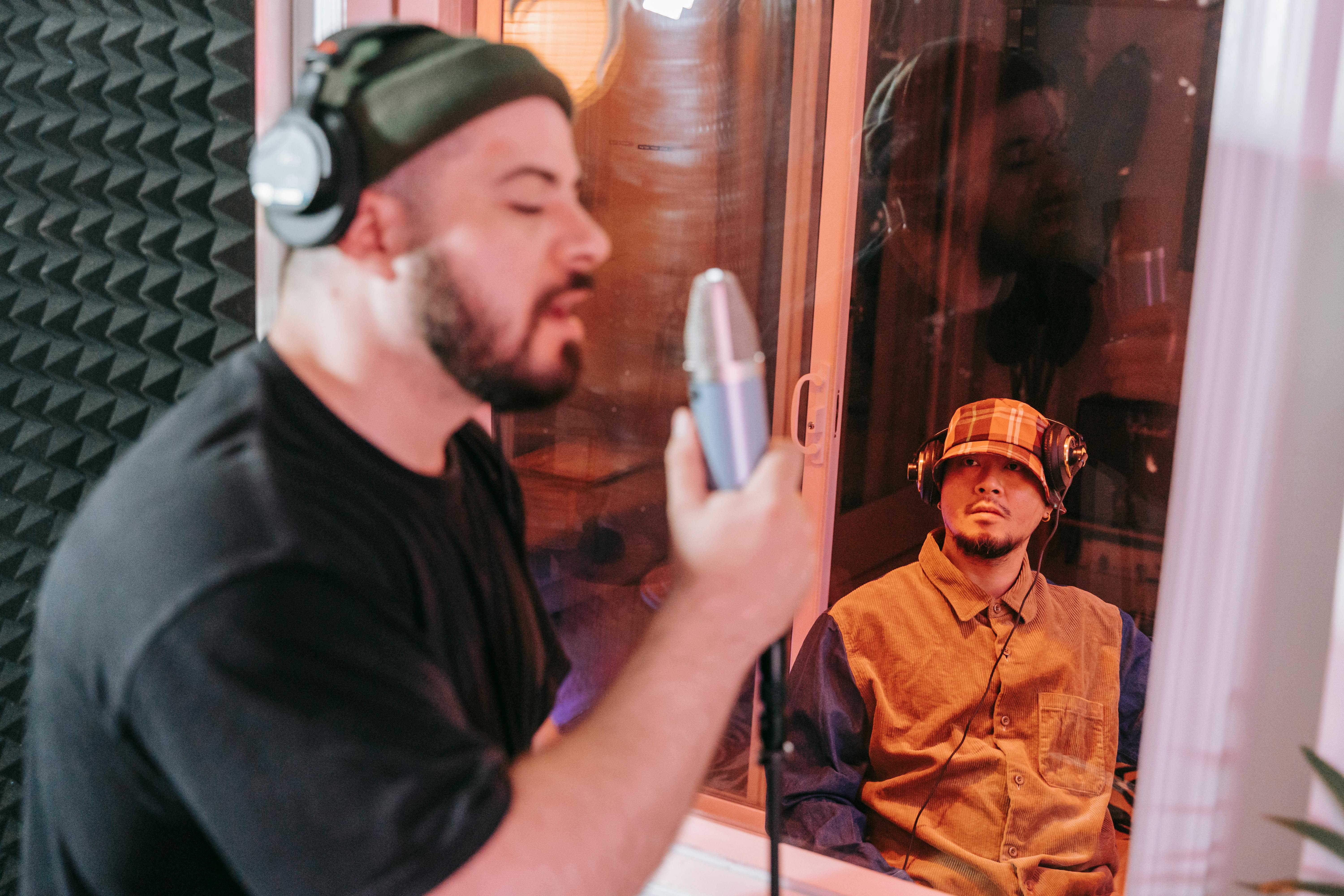 Two Men in the Recording Studio · Free Stock Photo