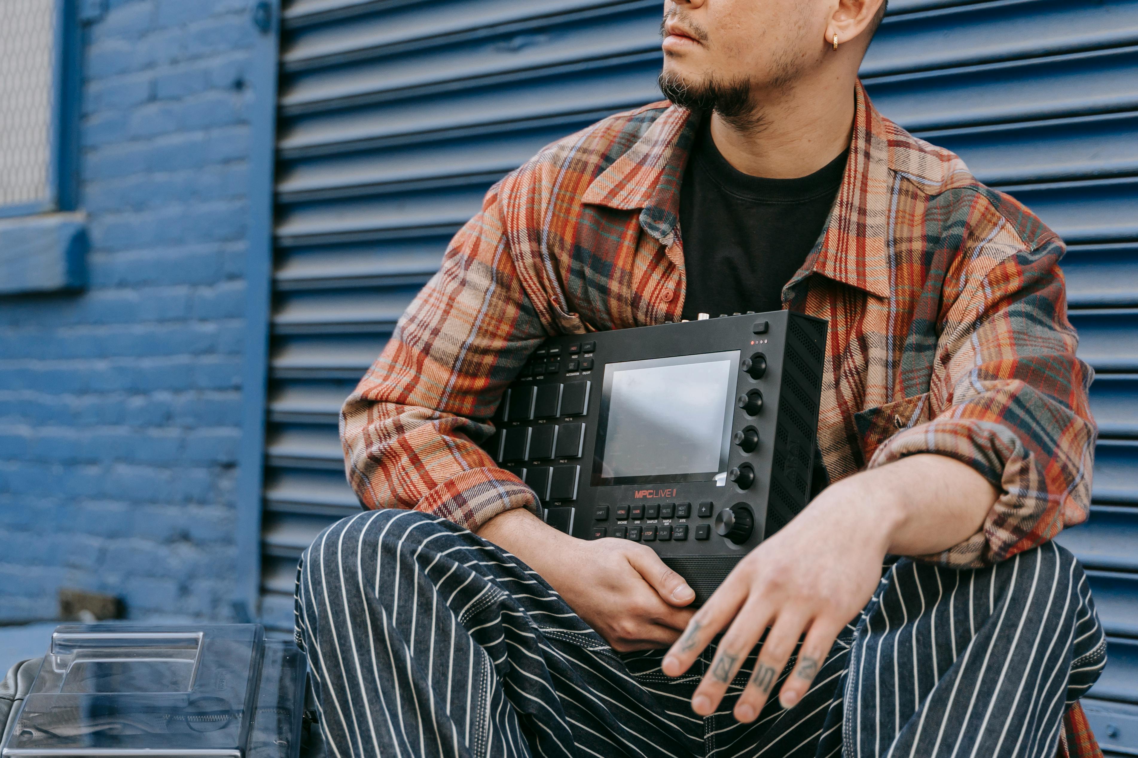 Man Sitting with Mixer · Free Stock Photo