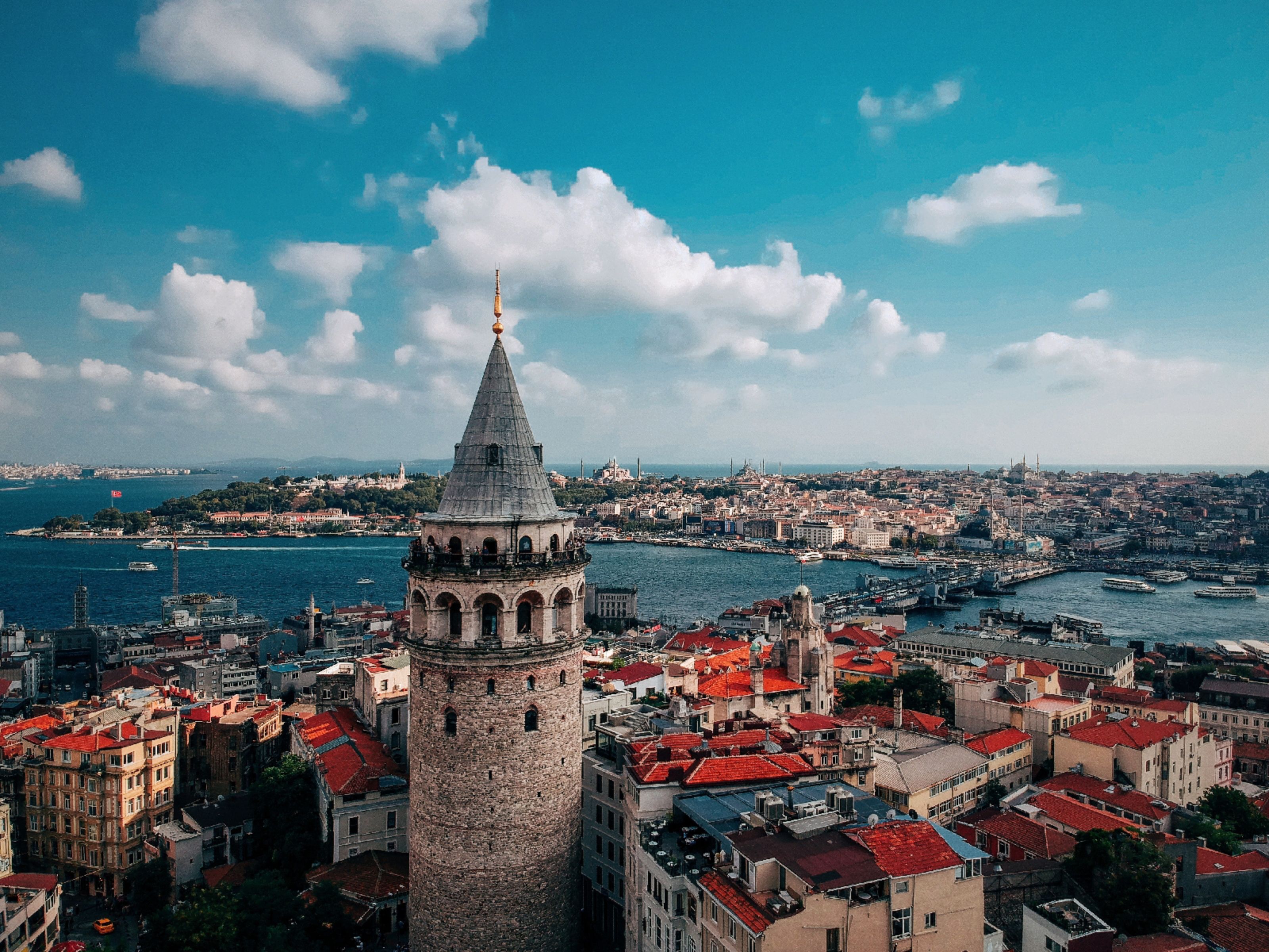 Aerial View of Galata Tower in Turkey · Free Stock Photo