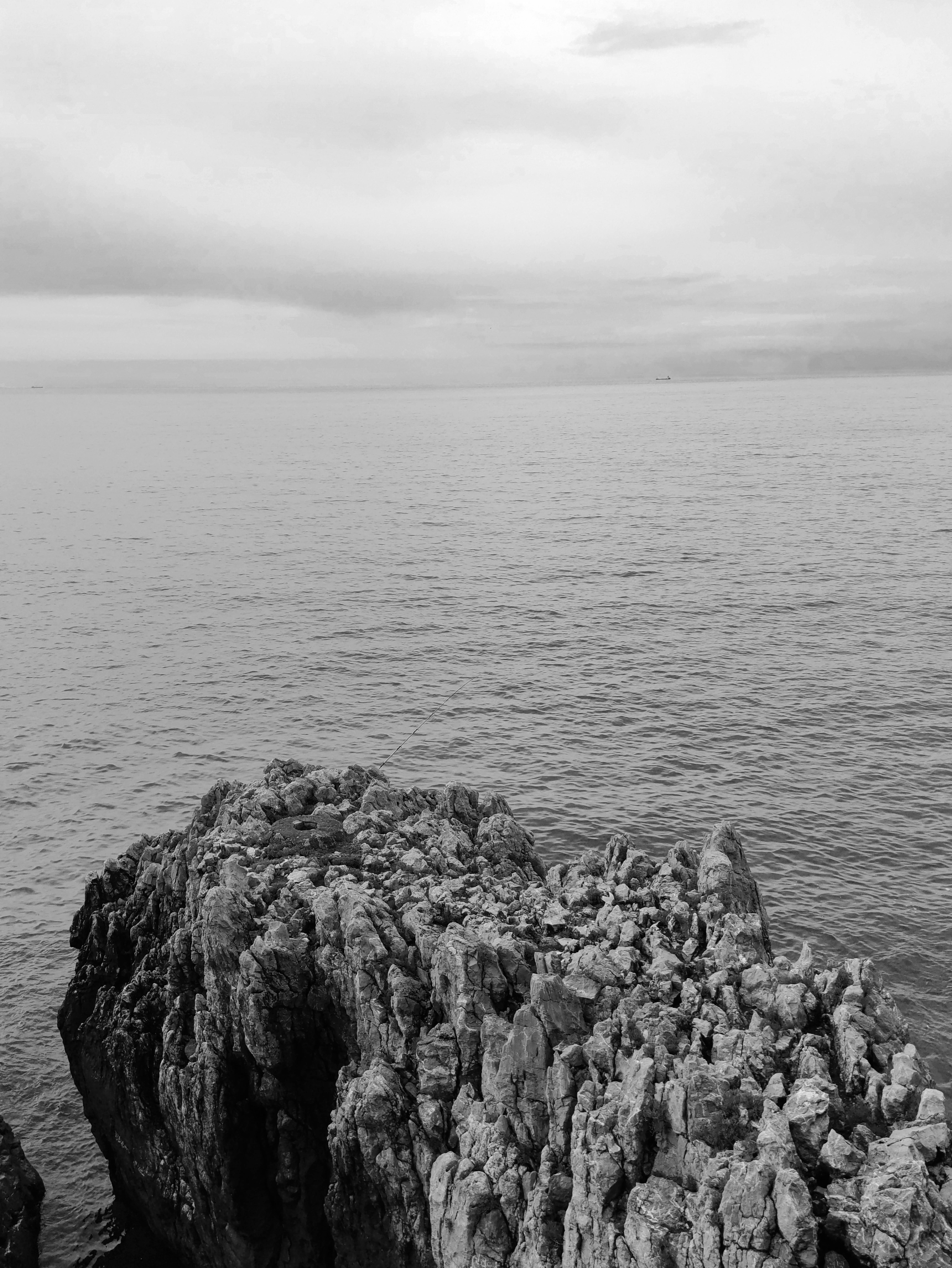 Grayscale Photo Of Sea · Free Stock Photo