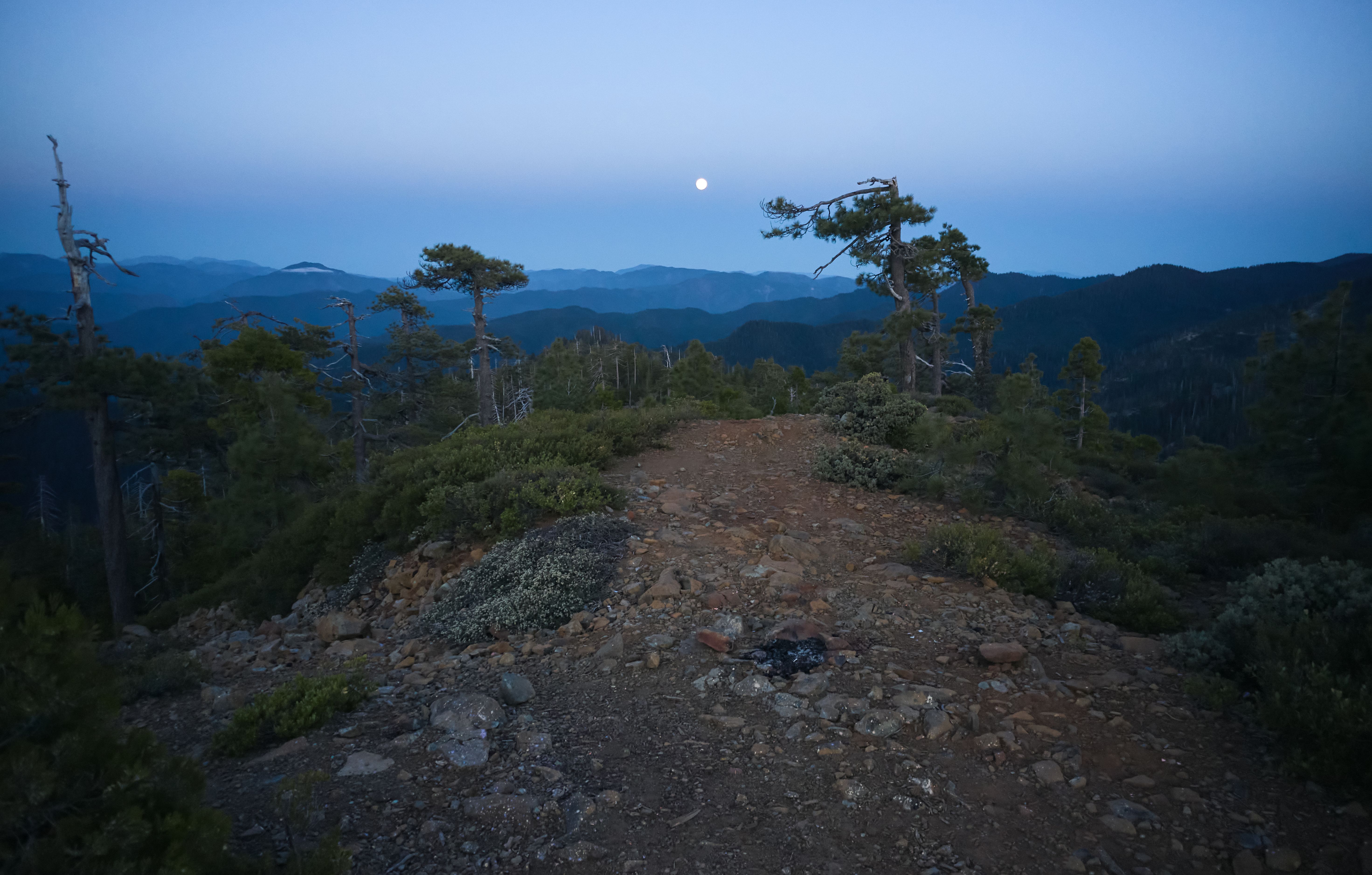 Moon over a Mountain Landscape · Free Stock Photo