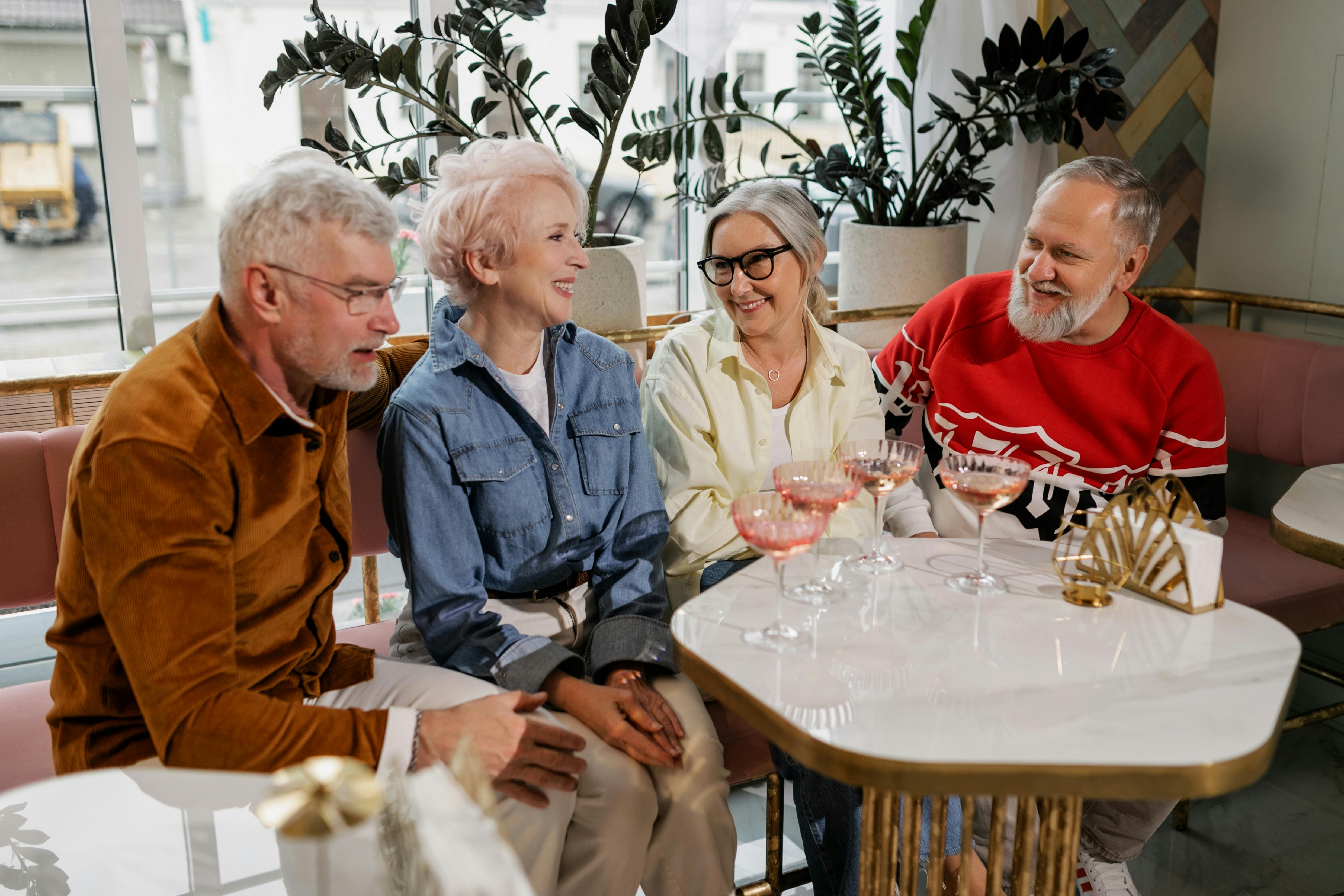 Elderly People having a Toast · Free Stock Photo