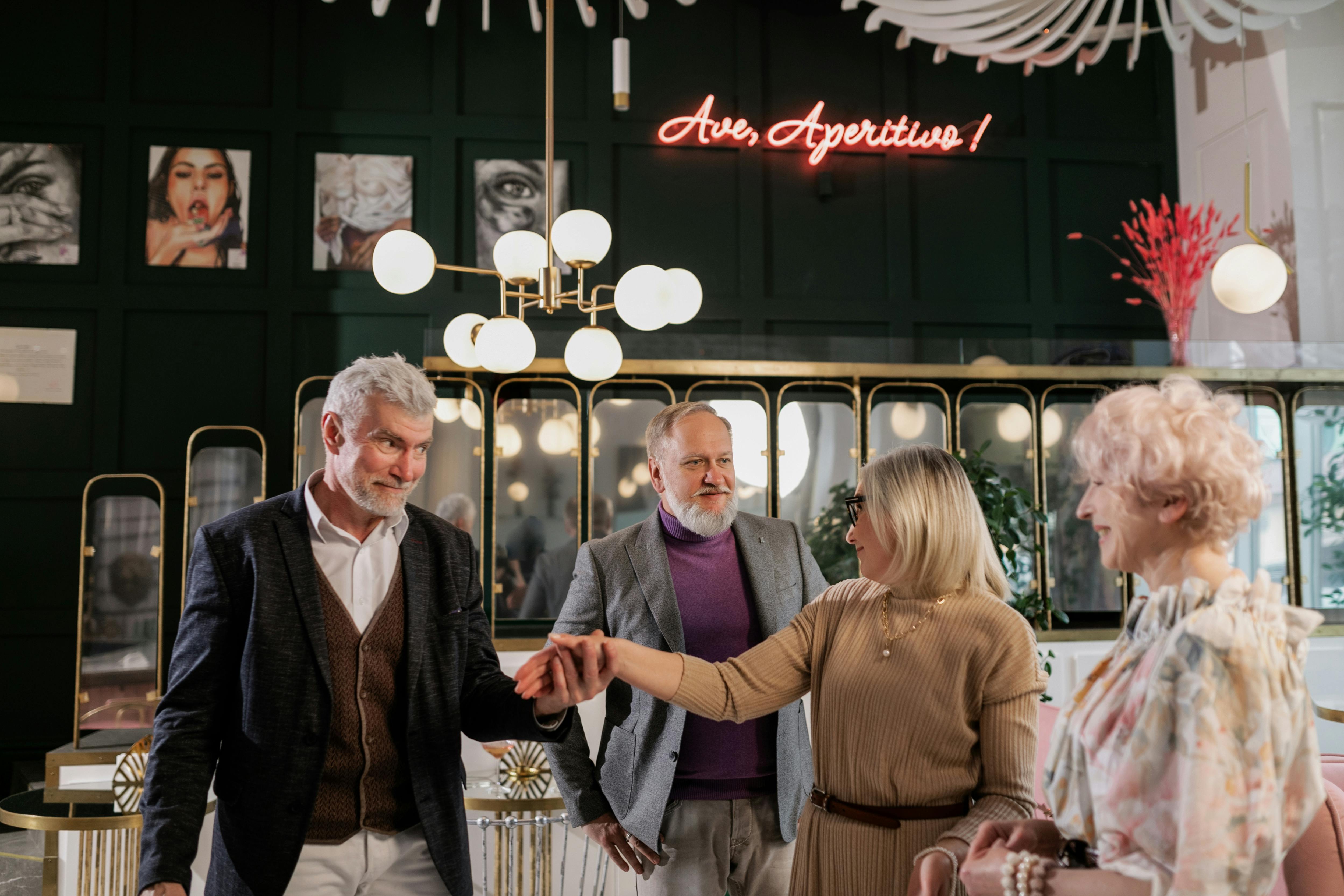 Elderly People having a Get Together · Free Stock Photo