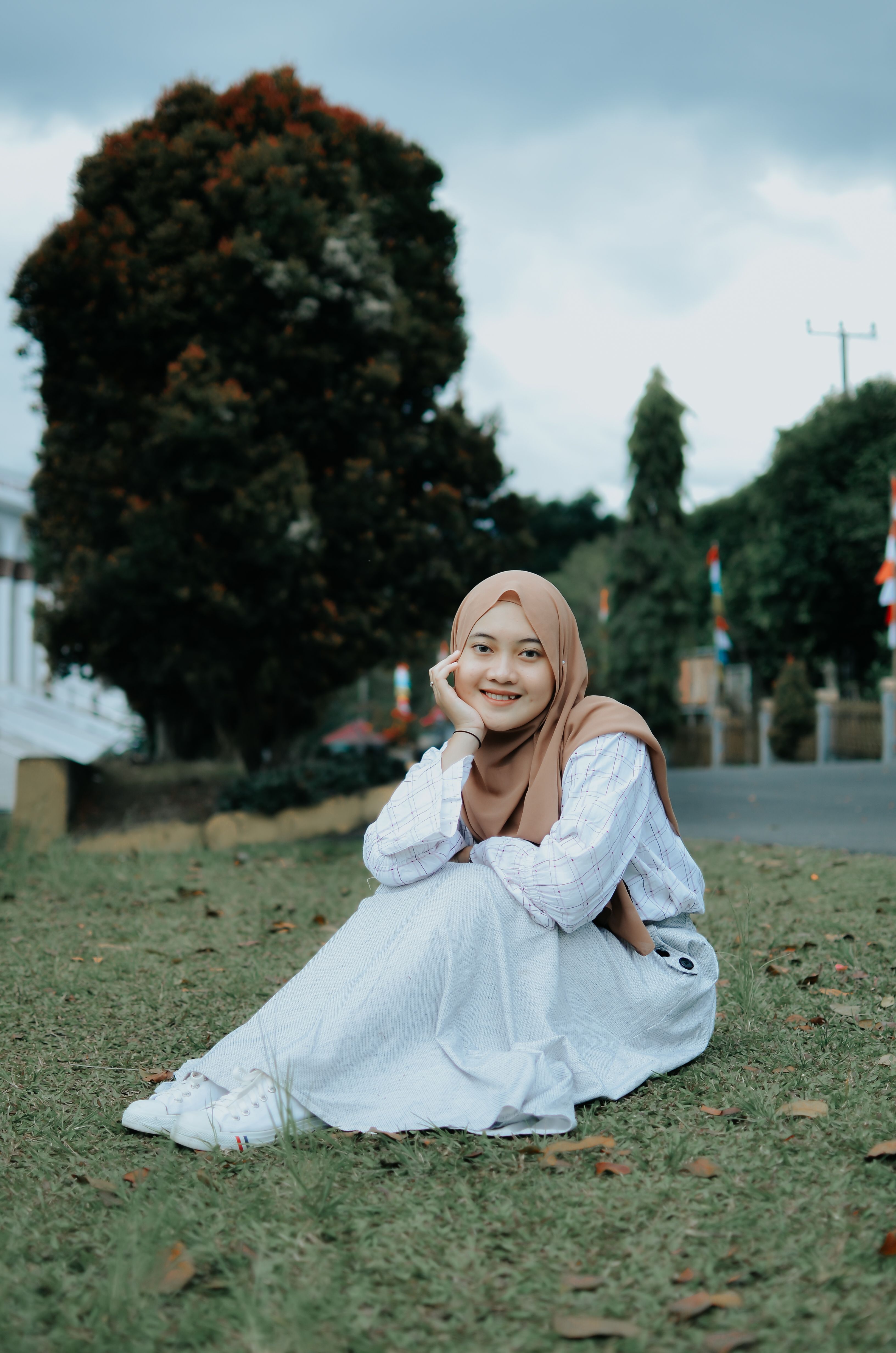 A Woman Wearing White Hijab · Free Stock Photo