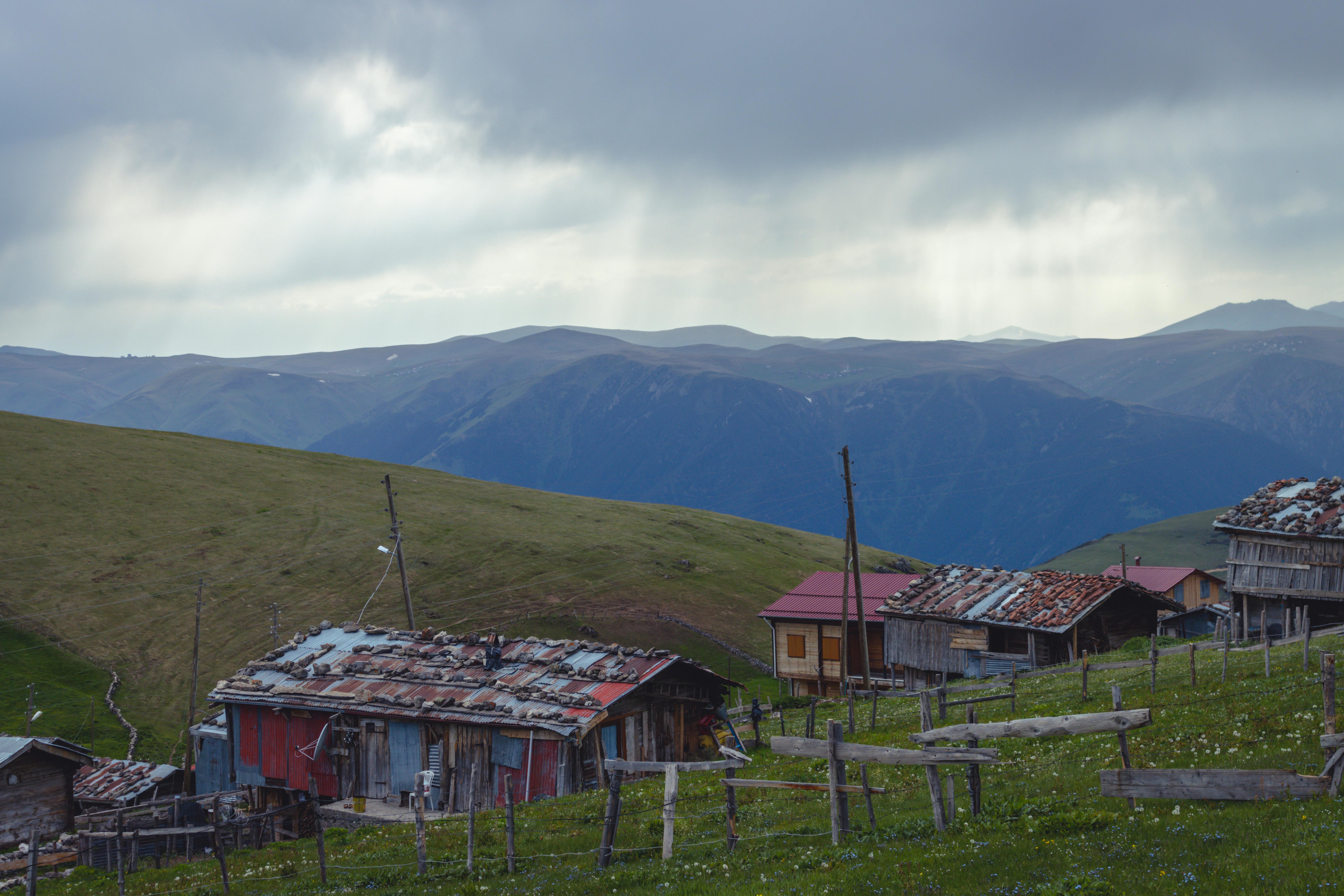 Huts of a Remote Mountain Village · Free Stock Photo
