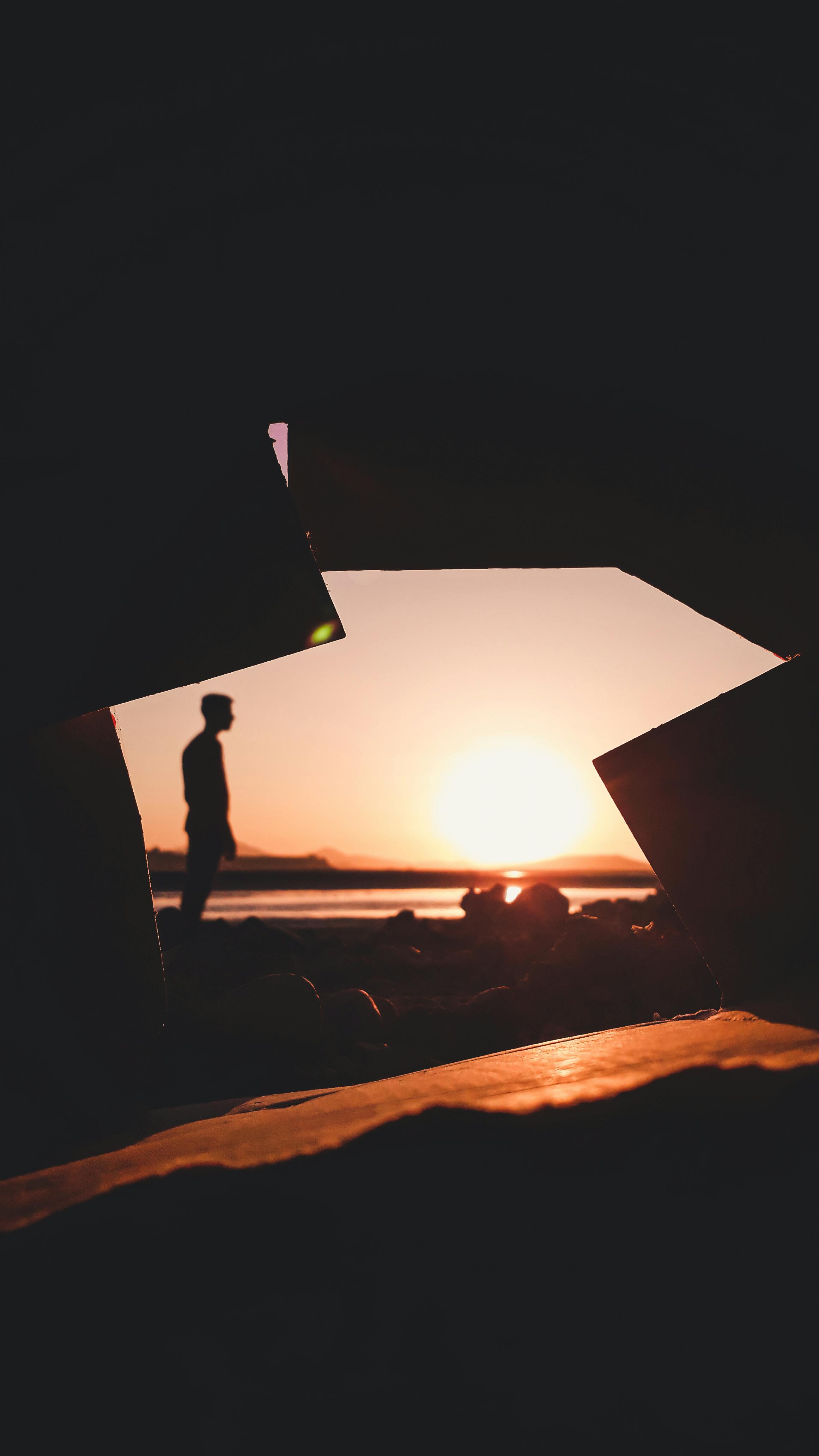 Shadow of a Silhouette of a Man · Free Stock Photo