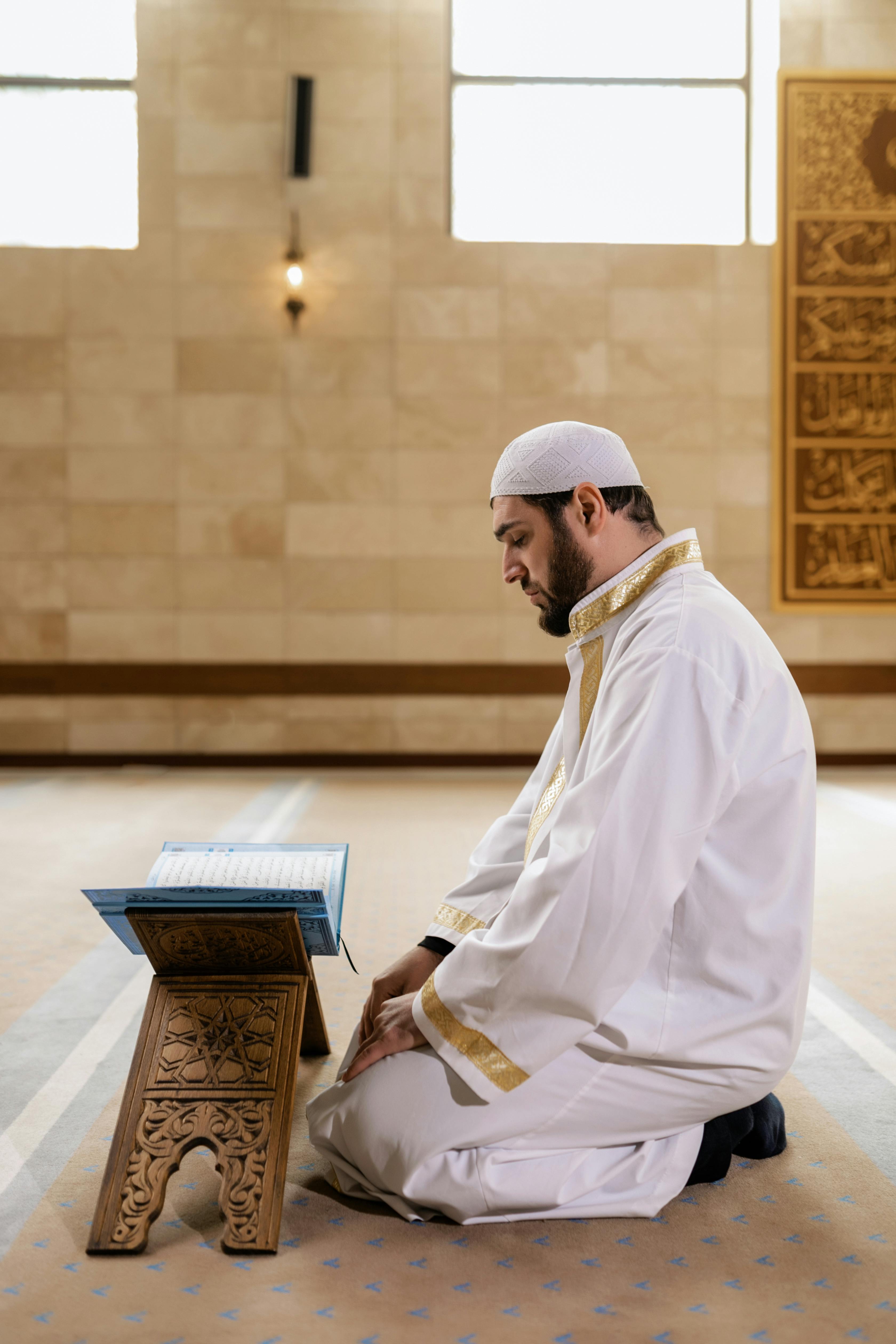 Muslim Praying in Mosque · Free Stock Photo