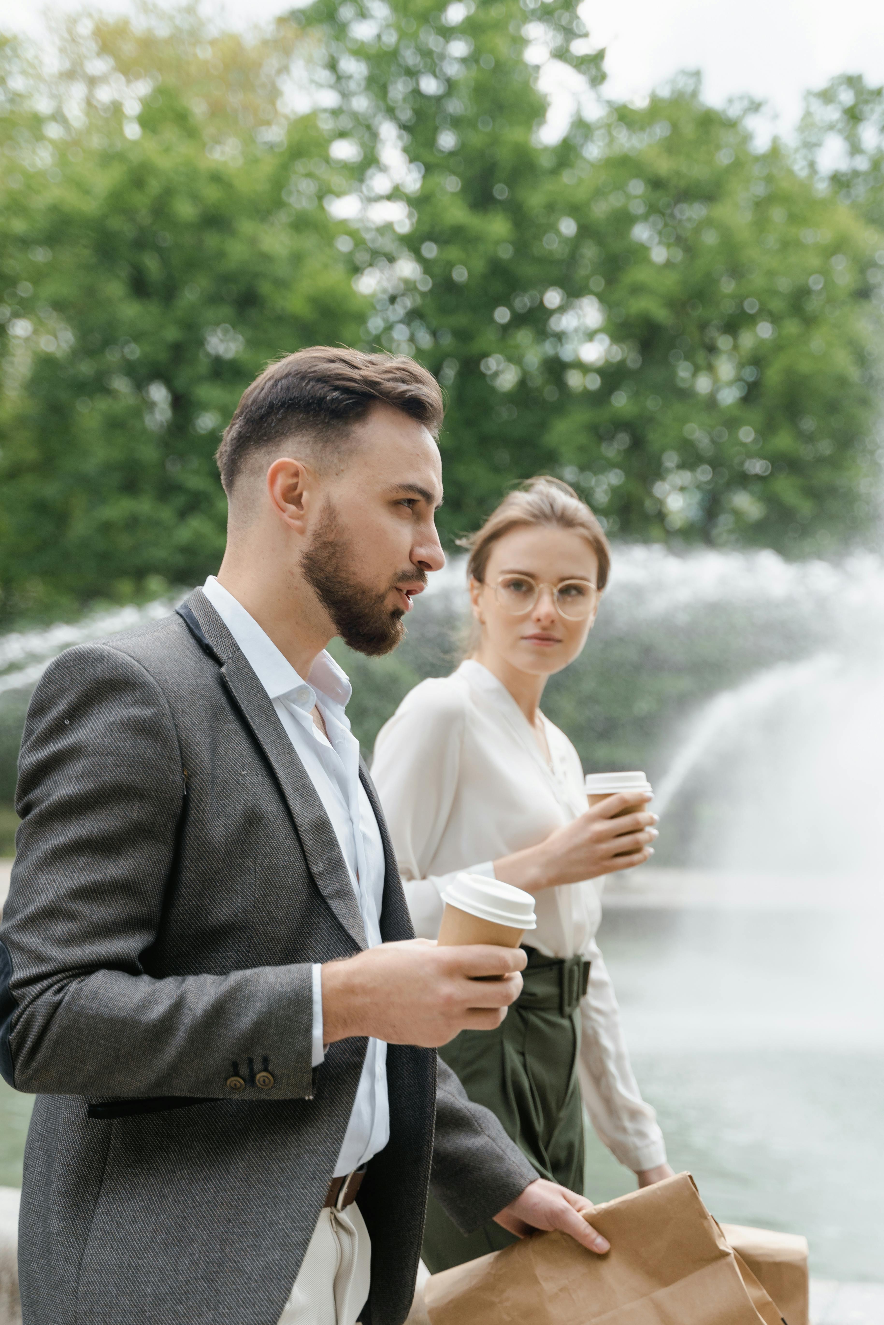 Colleagues Walking Together · Free Stock Photo