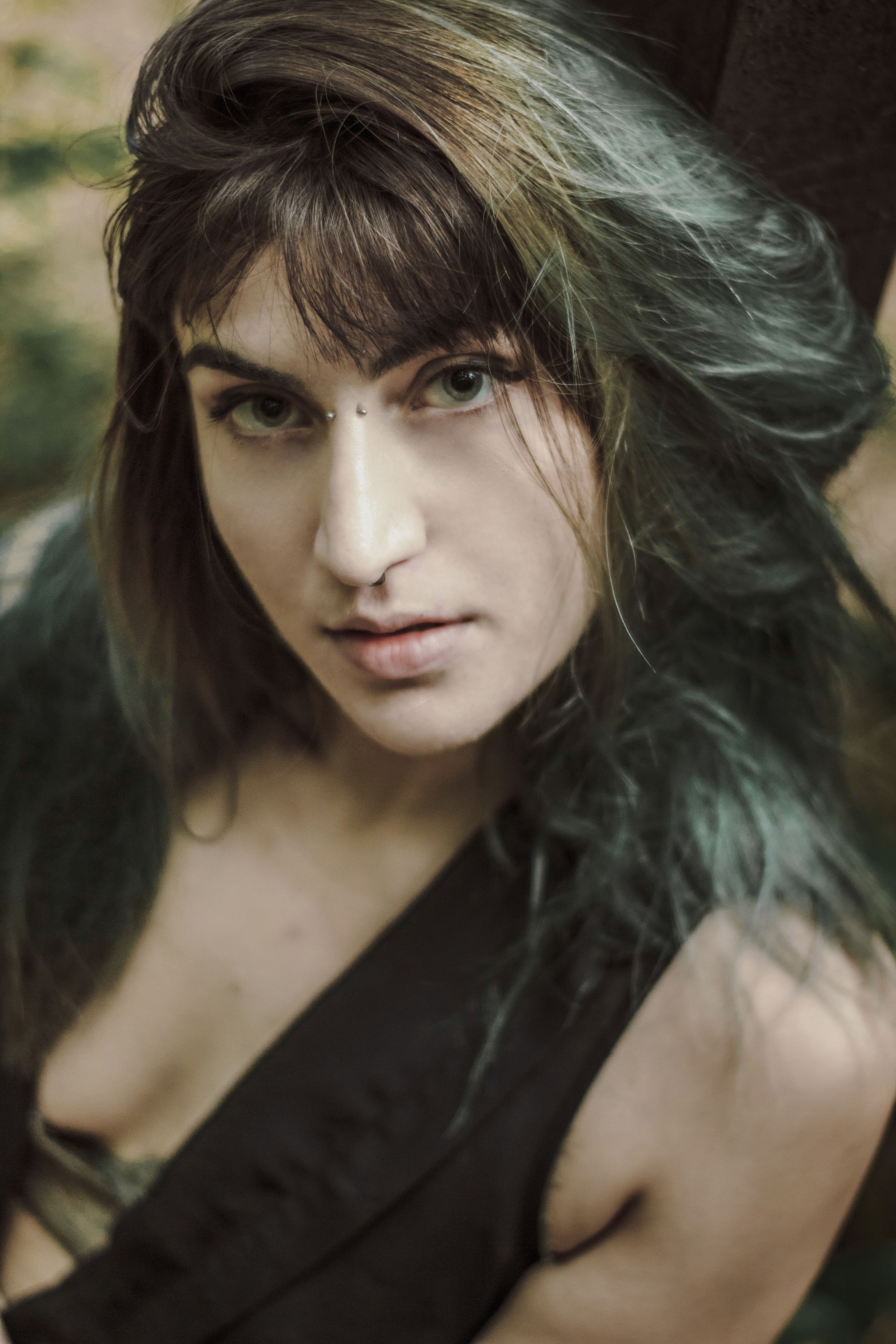 A Woman with a Nose Bridge Piercing · Free Stock Photo