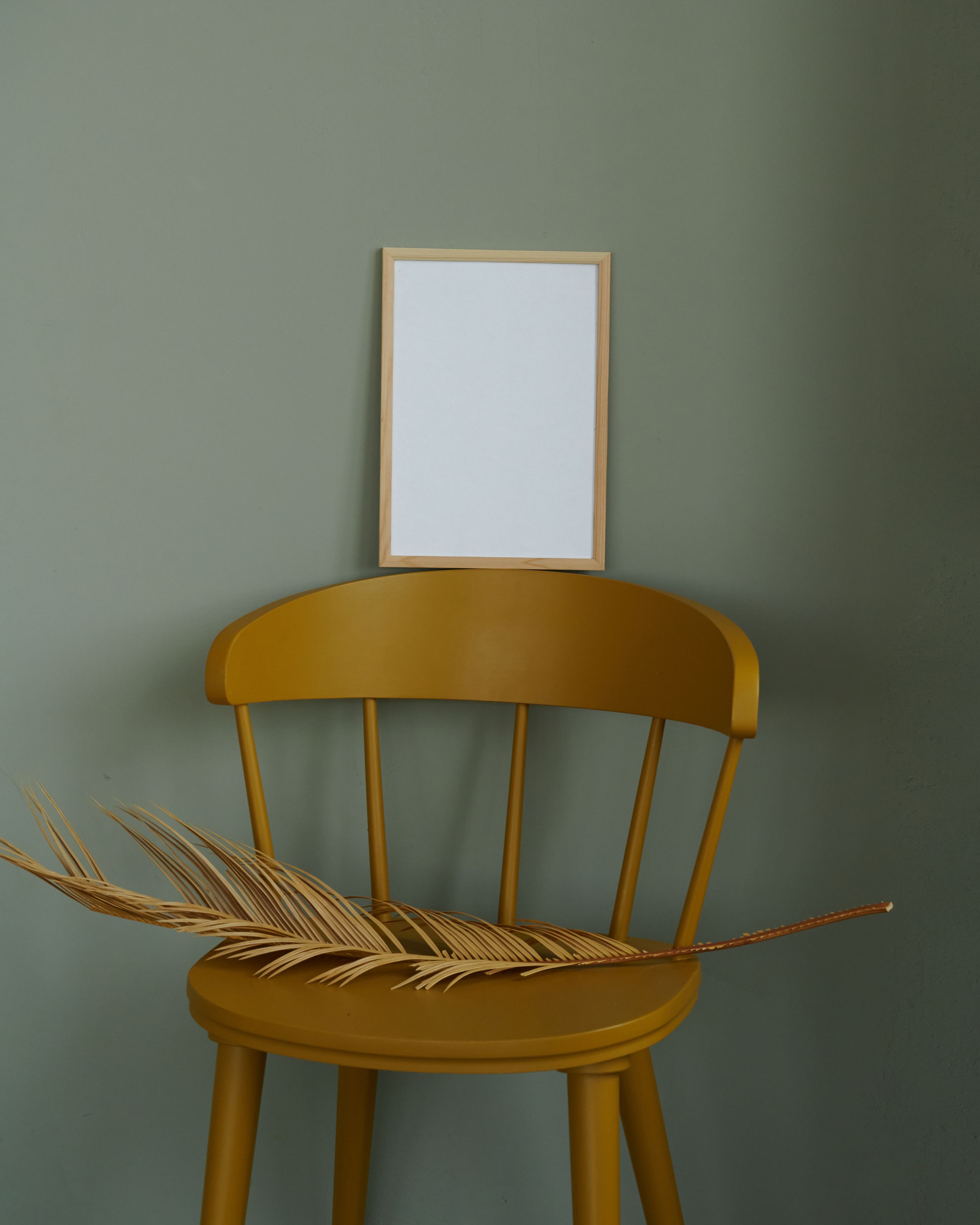 A Wooden Picture Frame on a Chair · Free Stock Photo