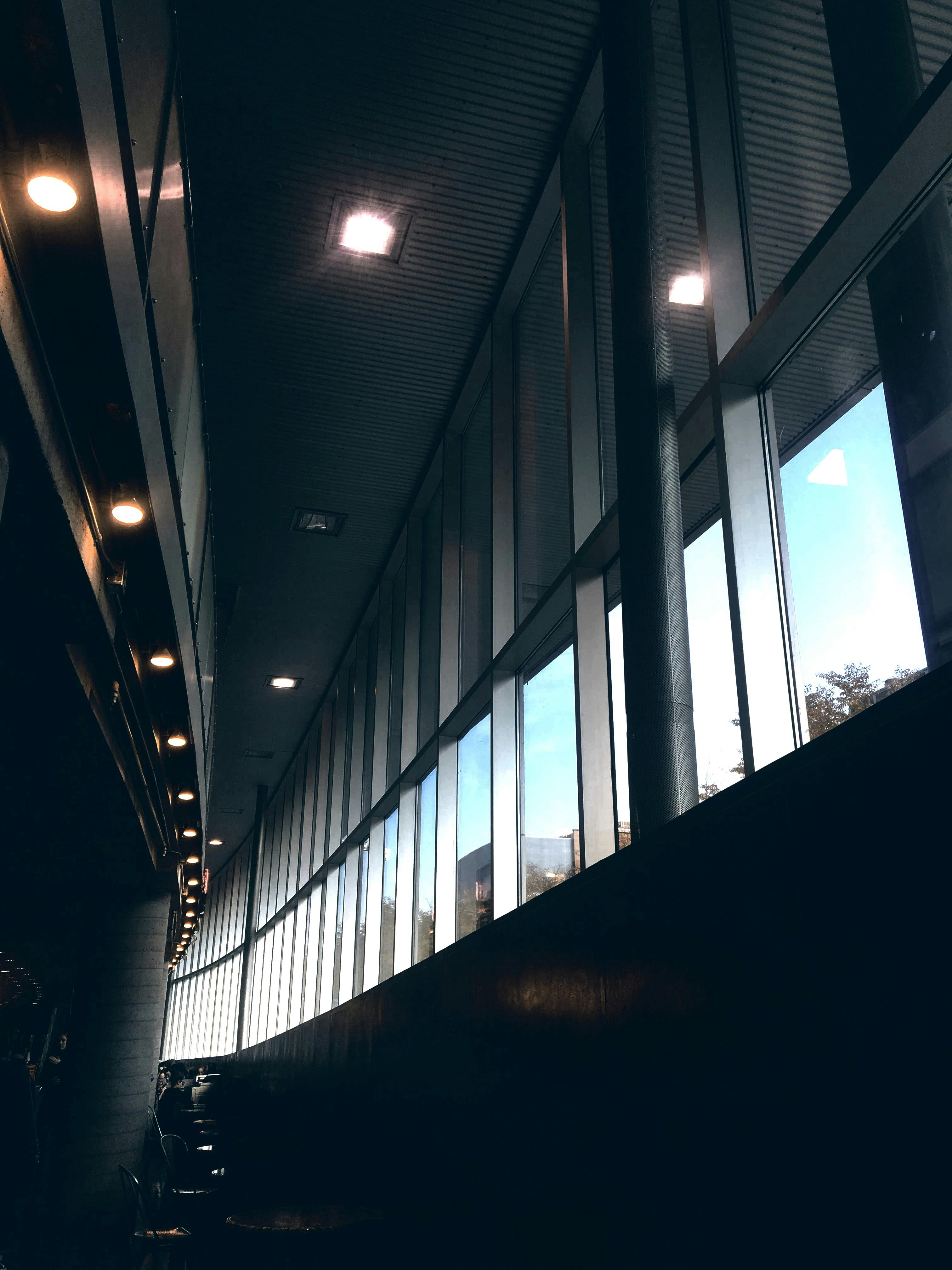 Yellow Glass Window with Metal Frame · Free Stock Photo