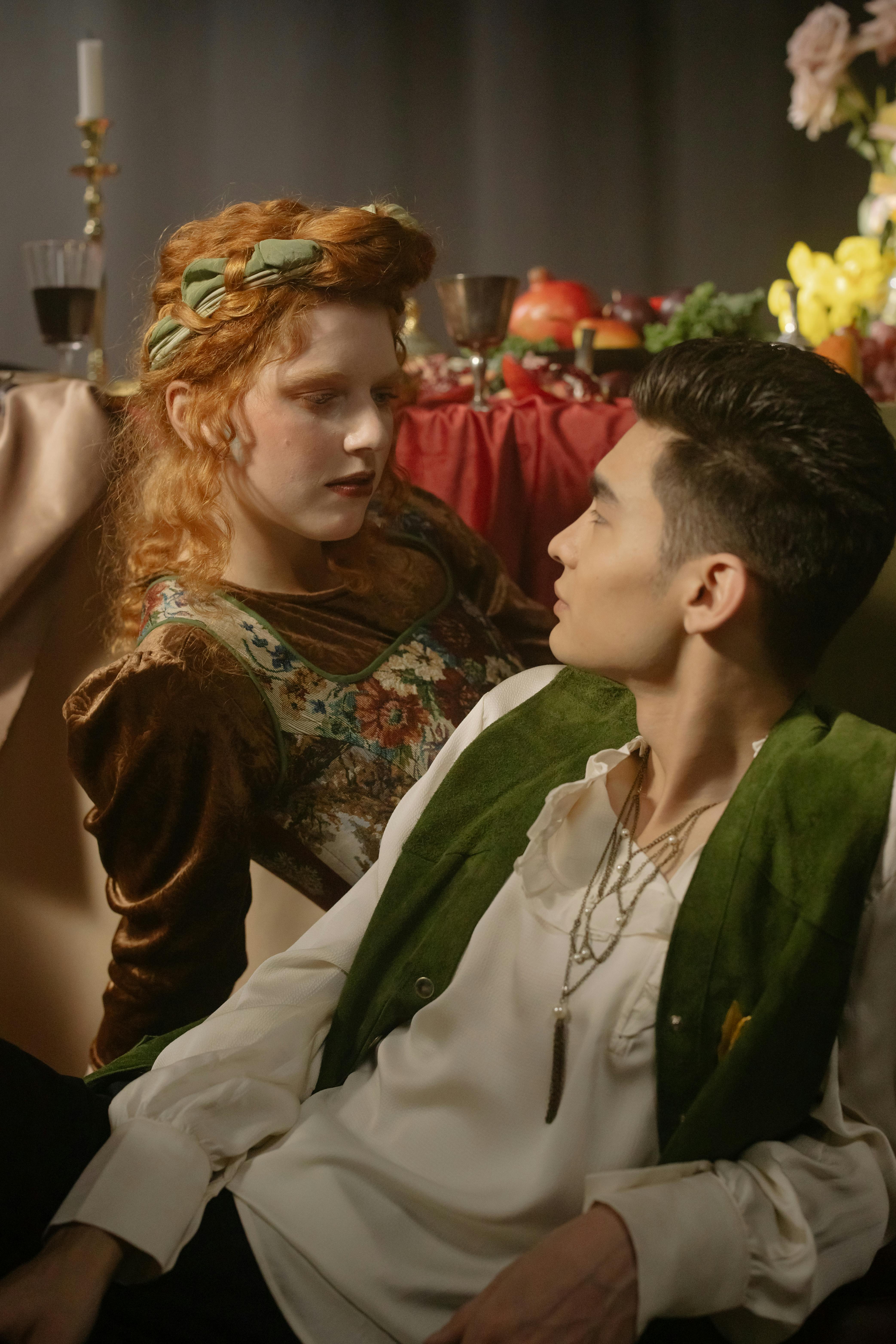 Man and Woman in Renaissance Reenactment · Free Stock Photo