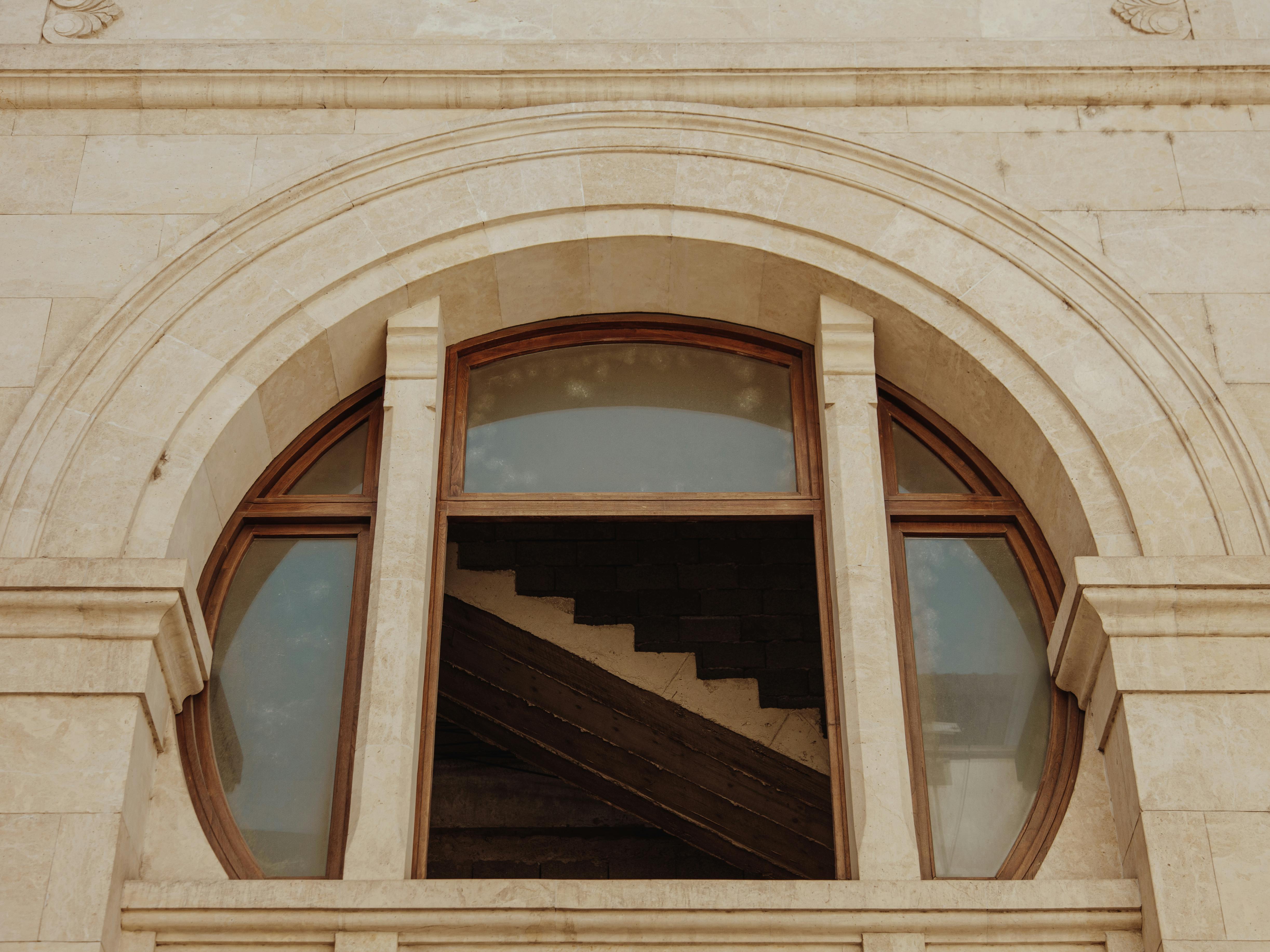 Stairs behind Windows · Free Stock Photo