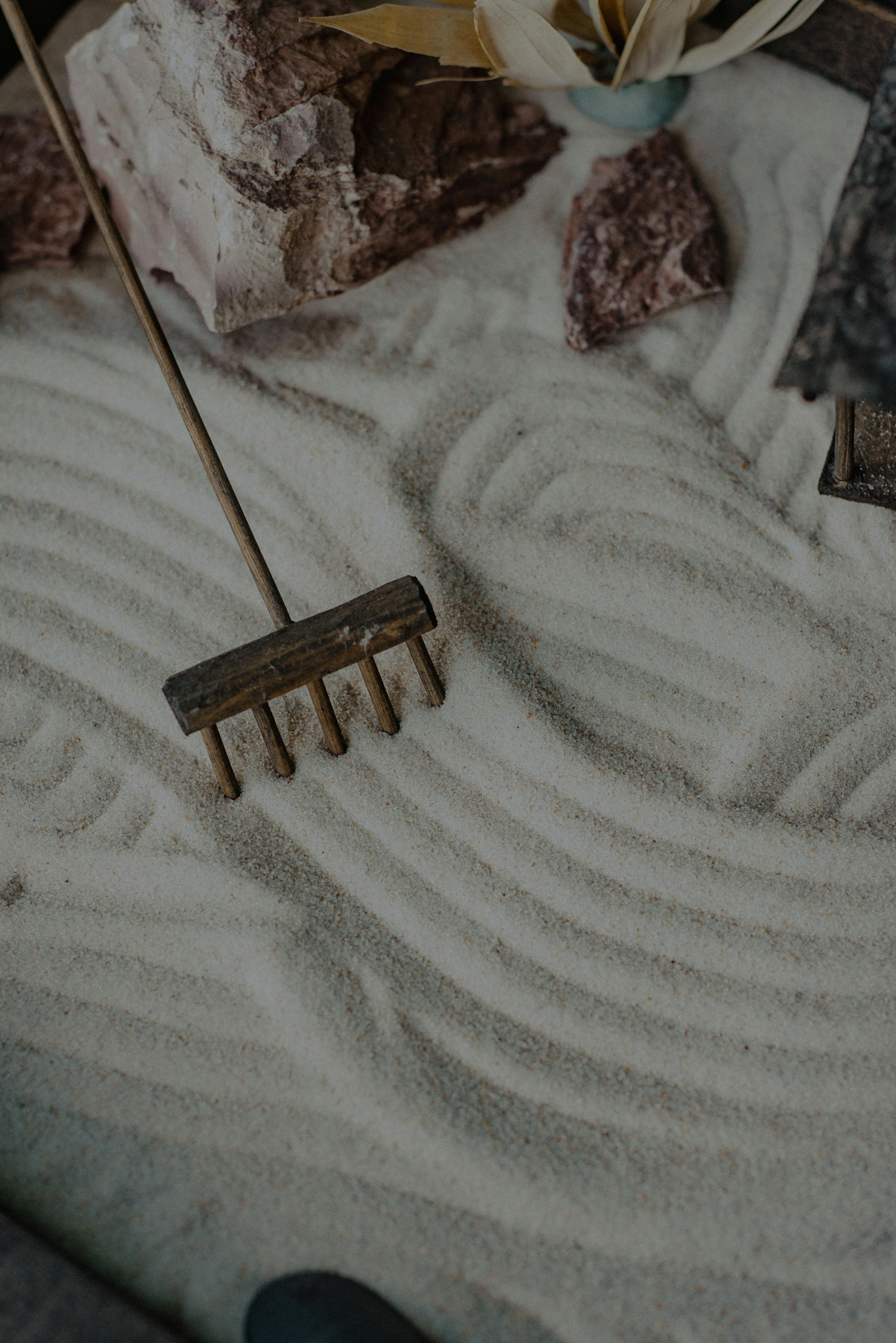 Rake, Fabric and Stones · Free Stock Photo