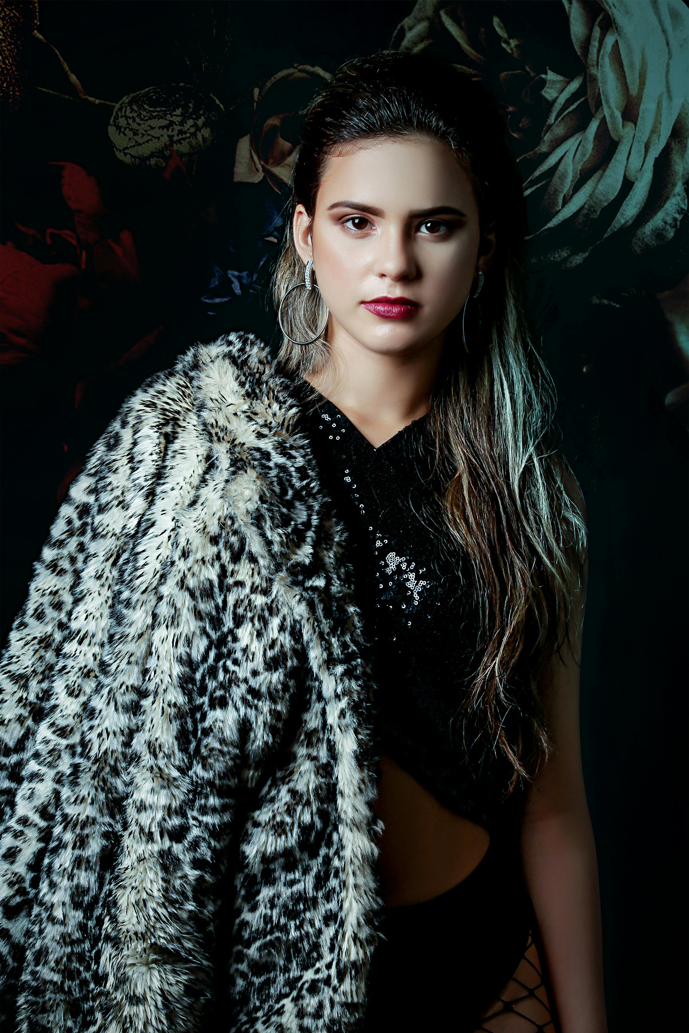 Girls in Colorful Clothes in Flashlight · Free Stock Photo