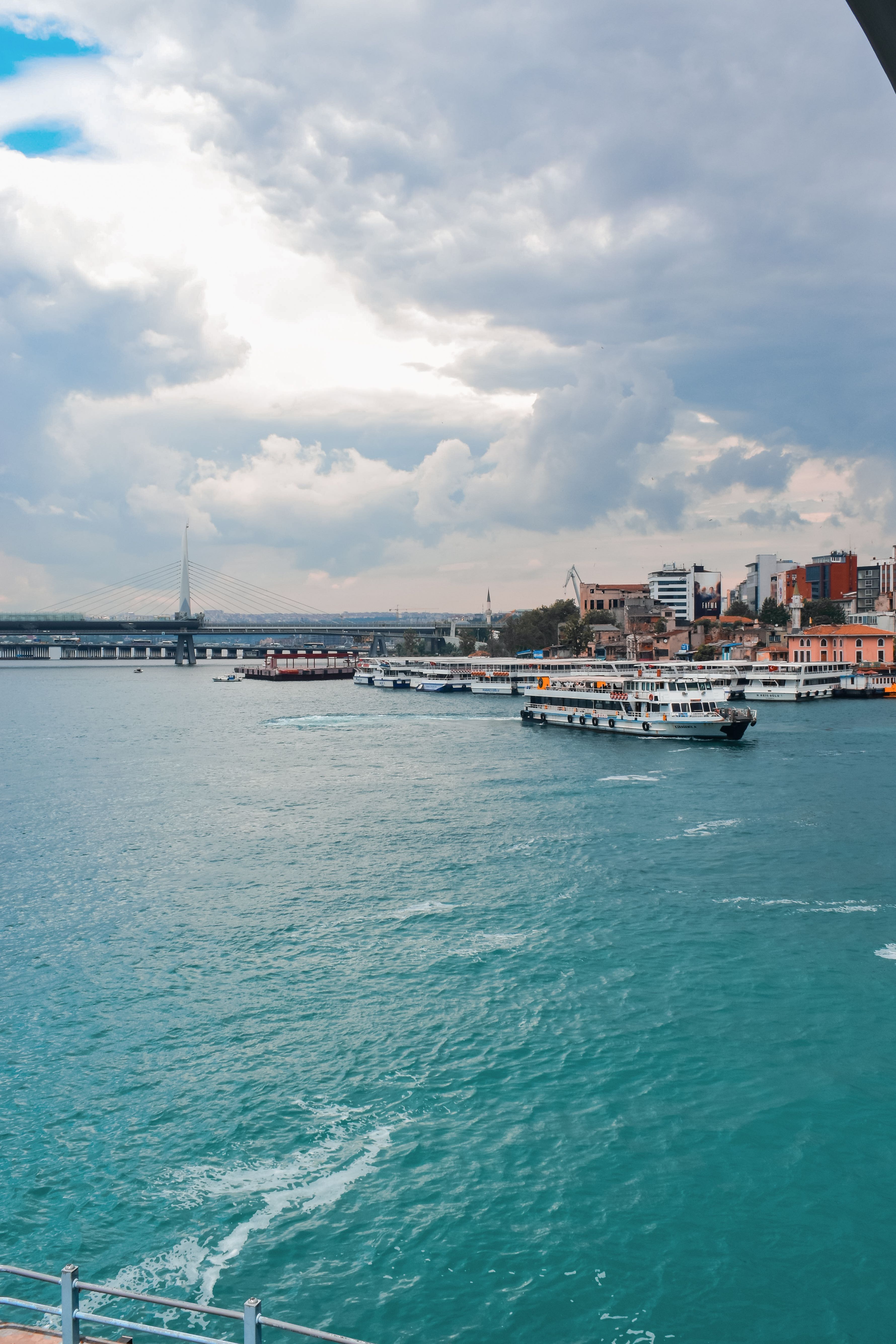 Ferry Boat Sailing in Water near Port · Free Stock Photo