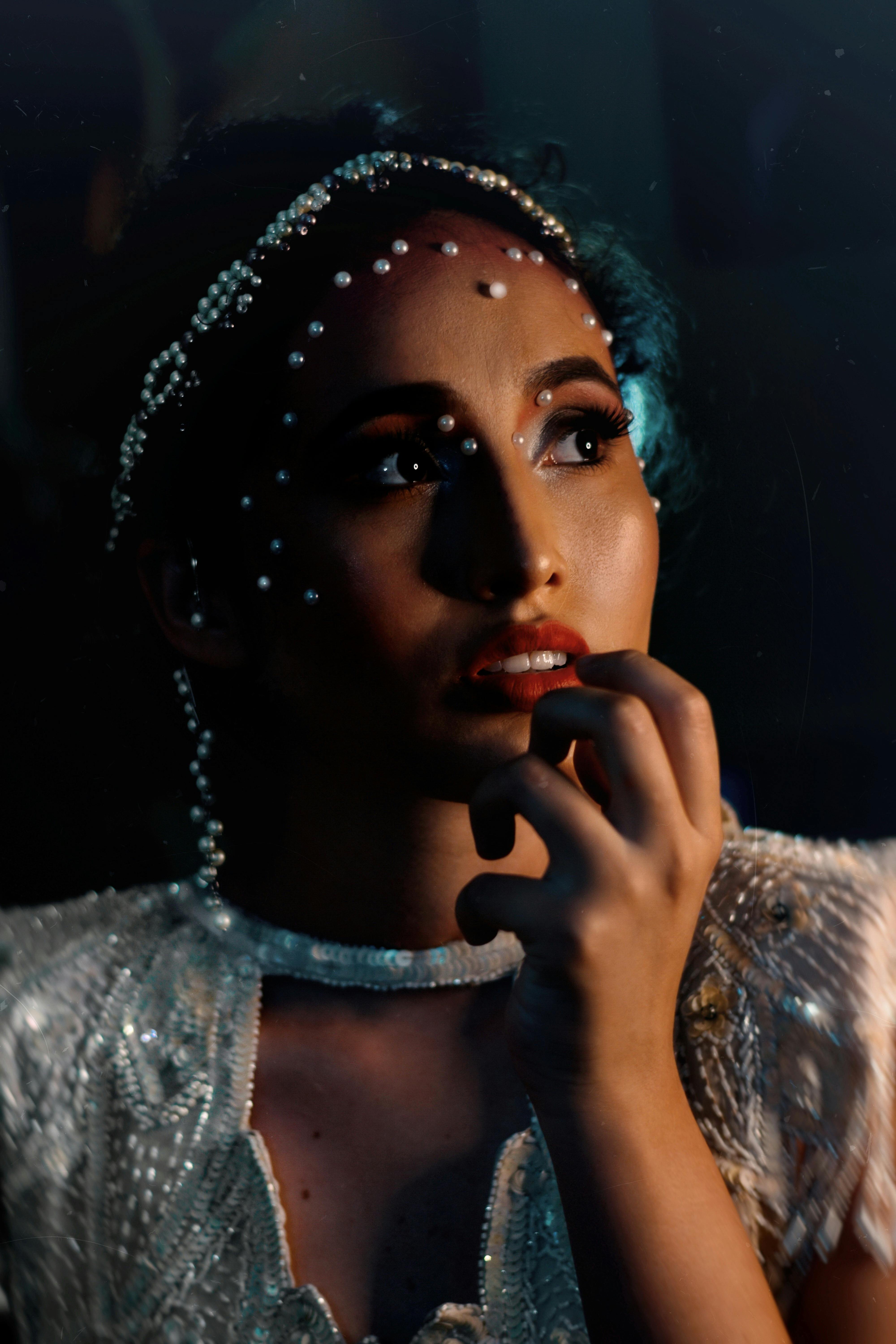 Beautiful Woman Posing in White Glamour Dress · Free Stock Photo