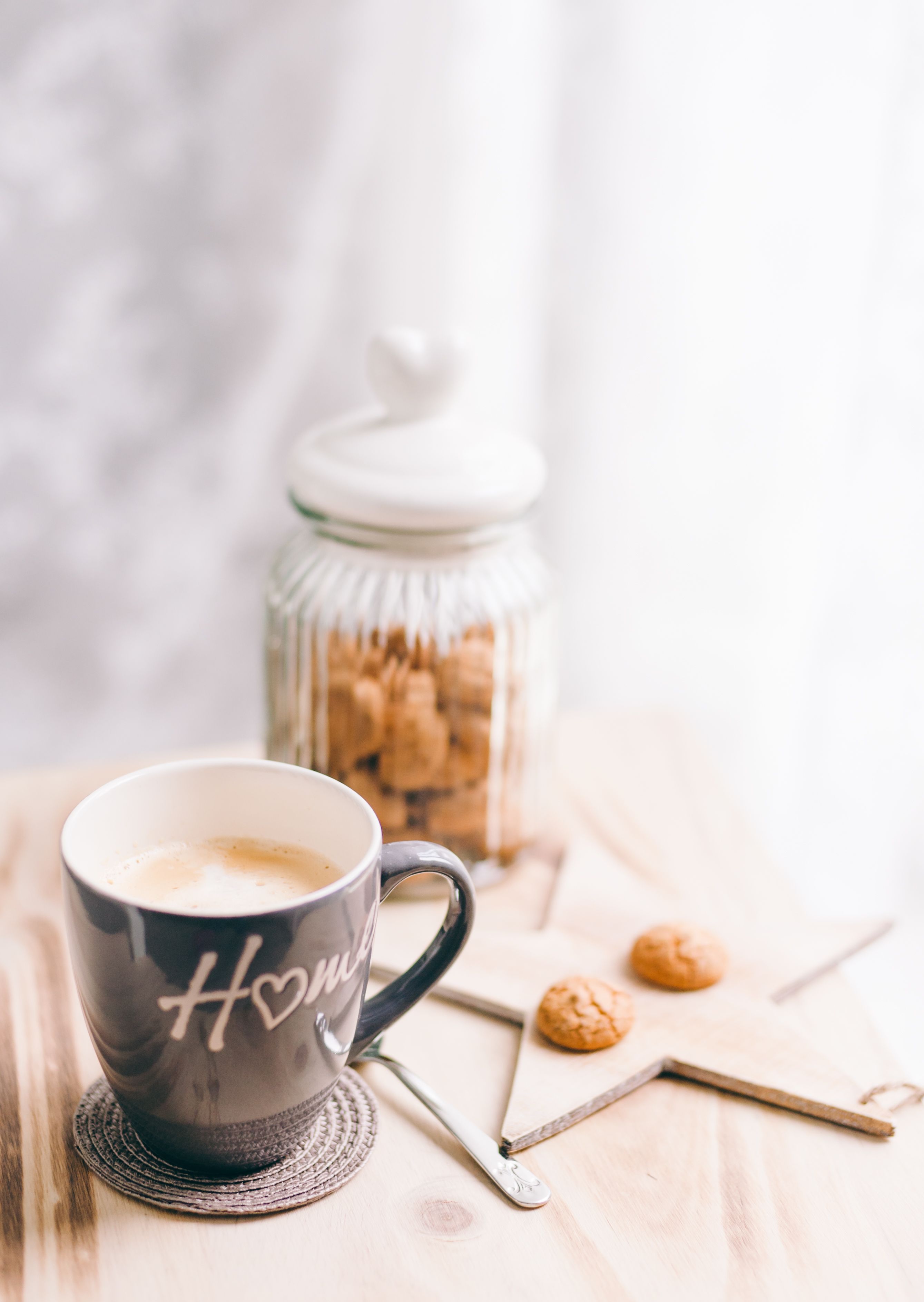 A Cup of Coffee and a Snack · Free Stock Photo