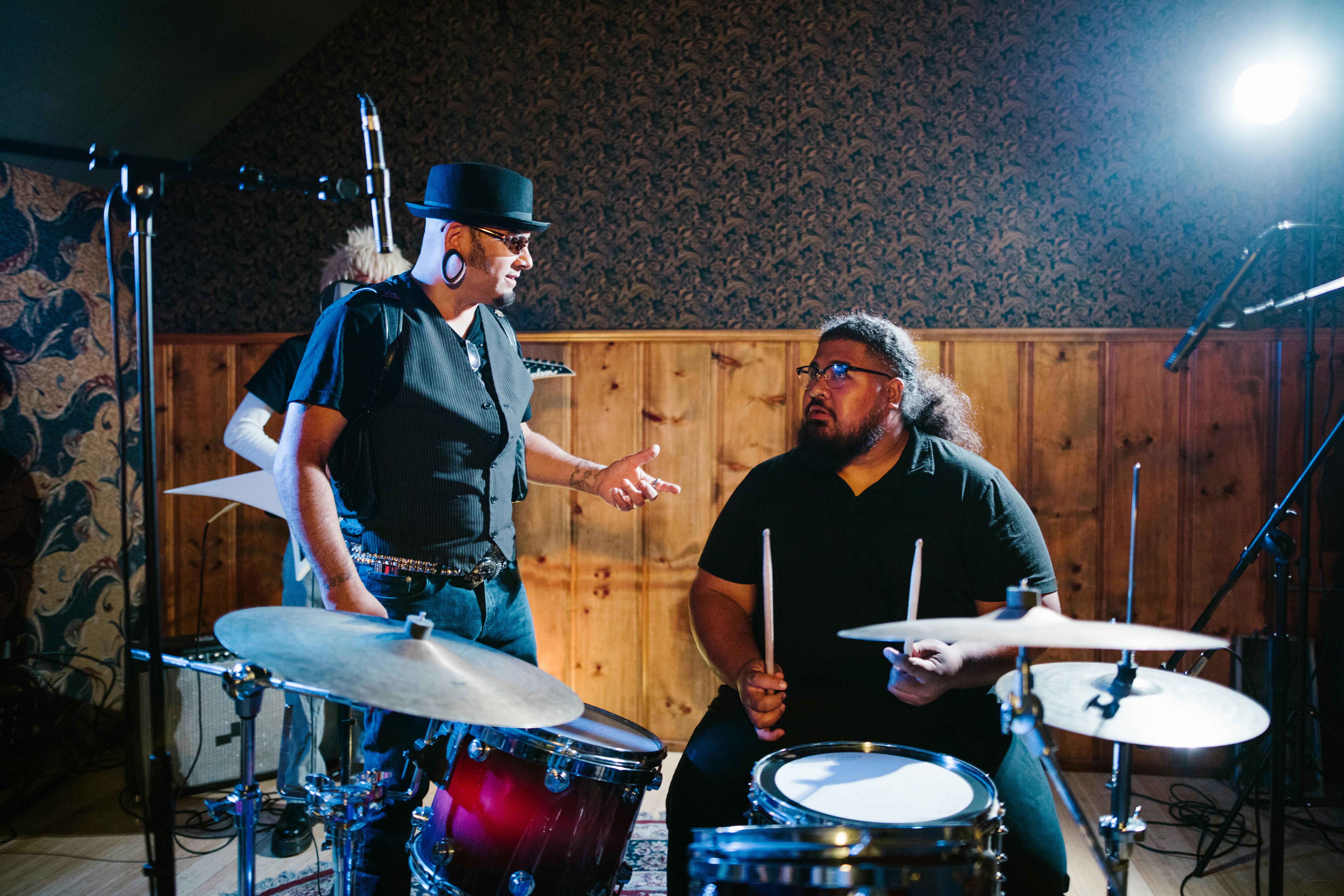 A Band Practicing Together · Free Stock Photo