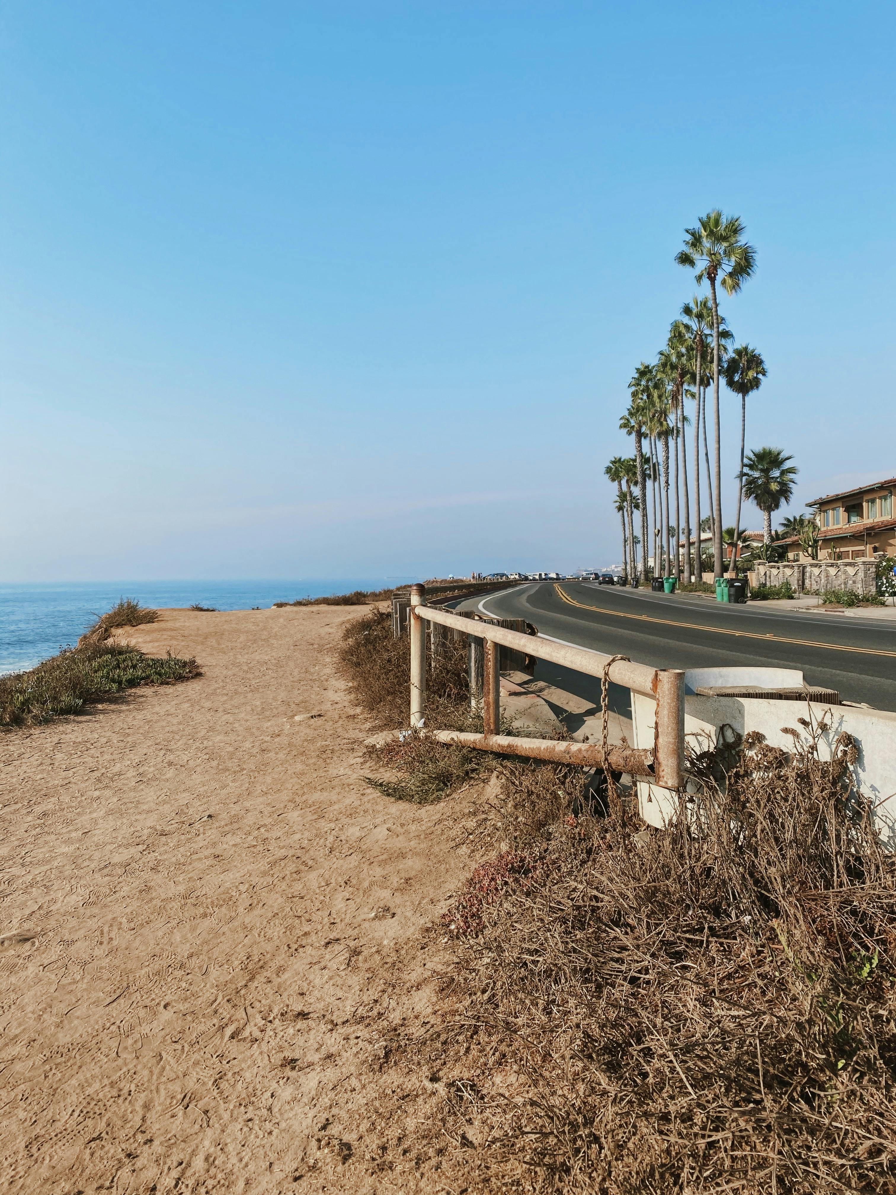 Landscape with Road and Beach · Free Stock Photo