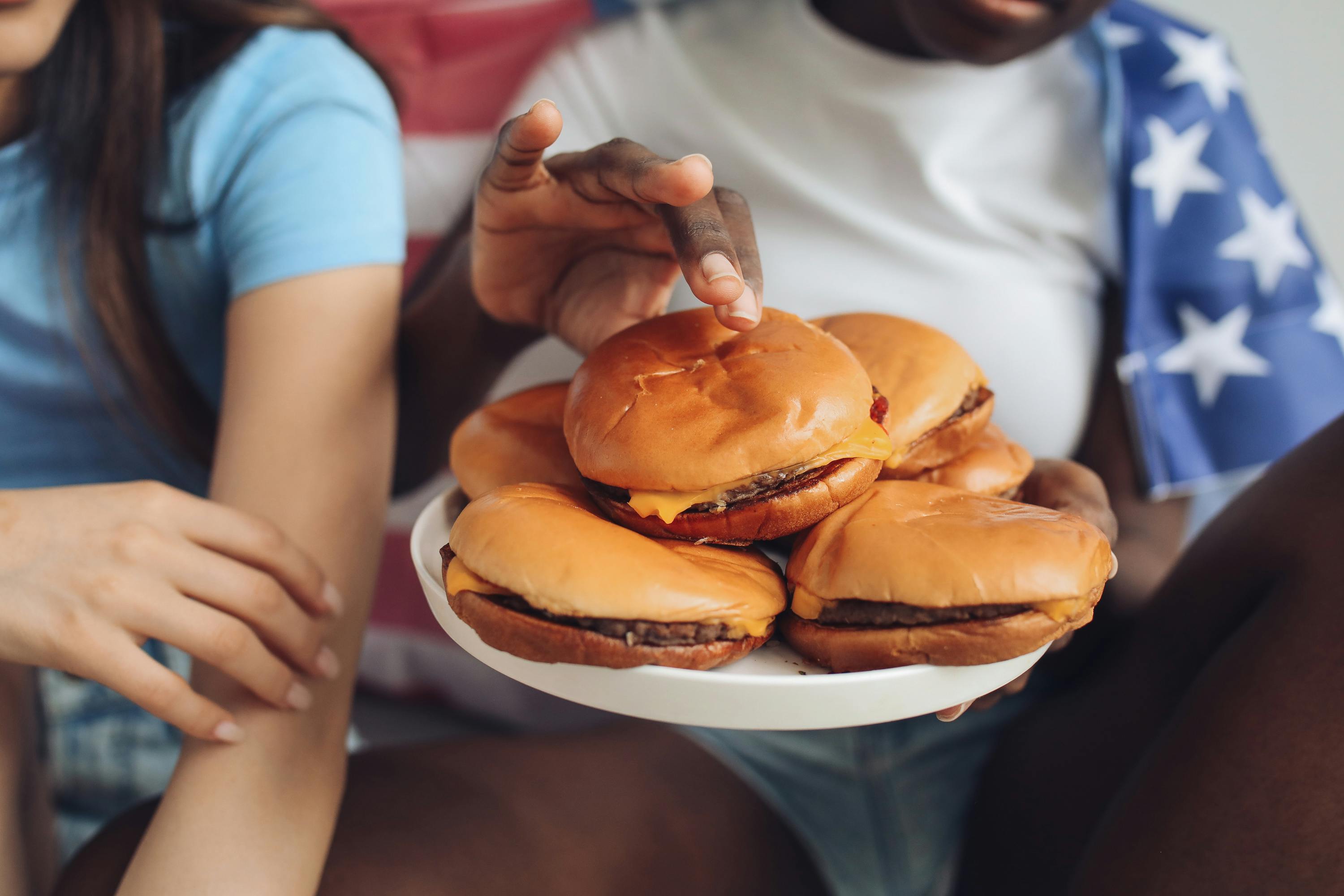 Burgers on a Plate · Free Stock Photo