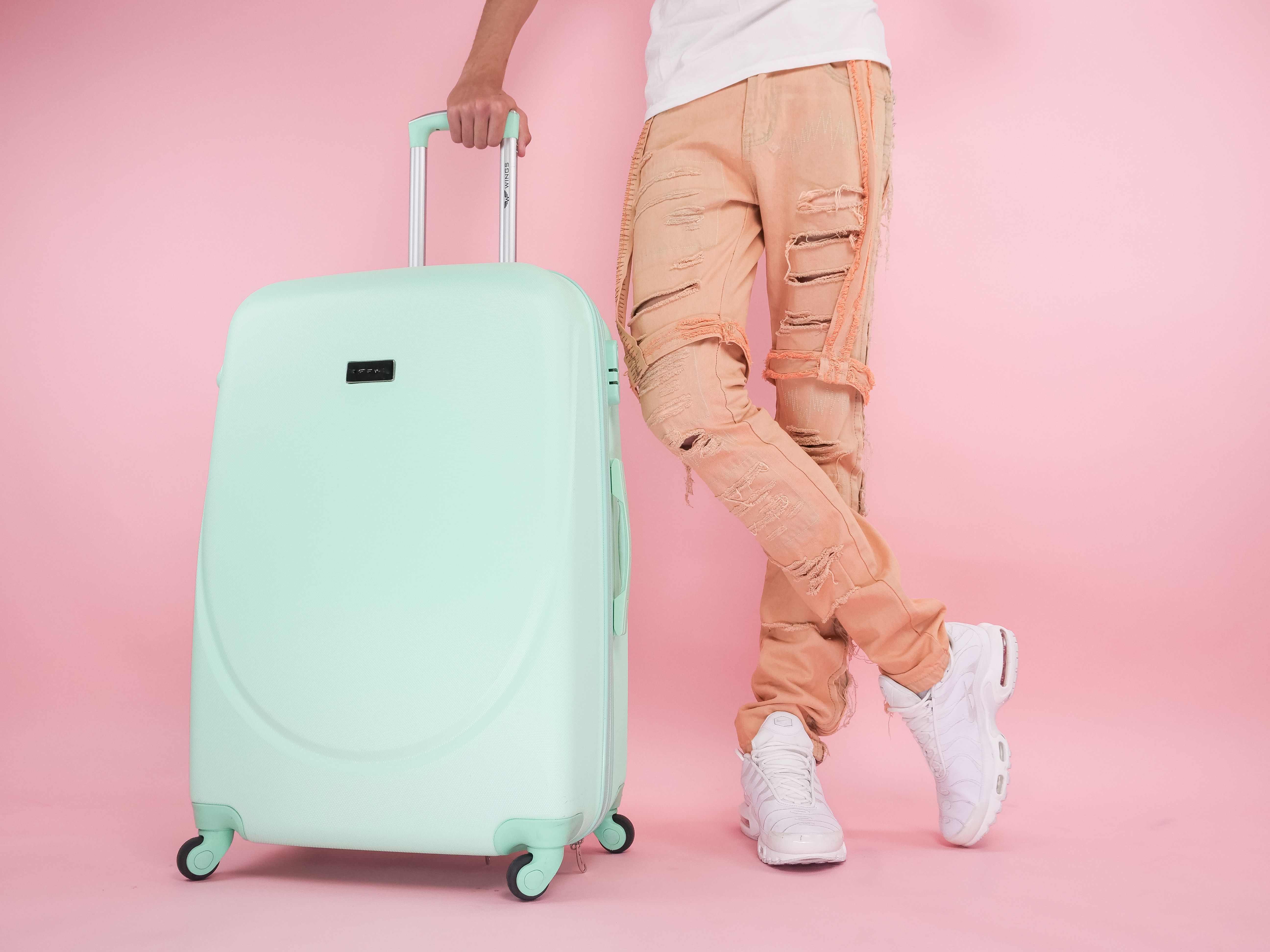 Blue Luggage with Folded Clothes · Free Stock Photo