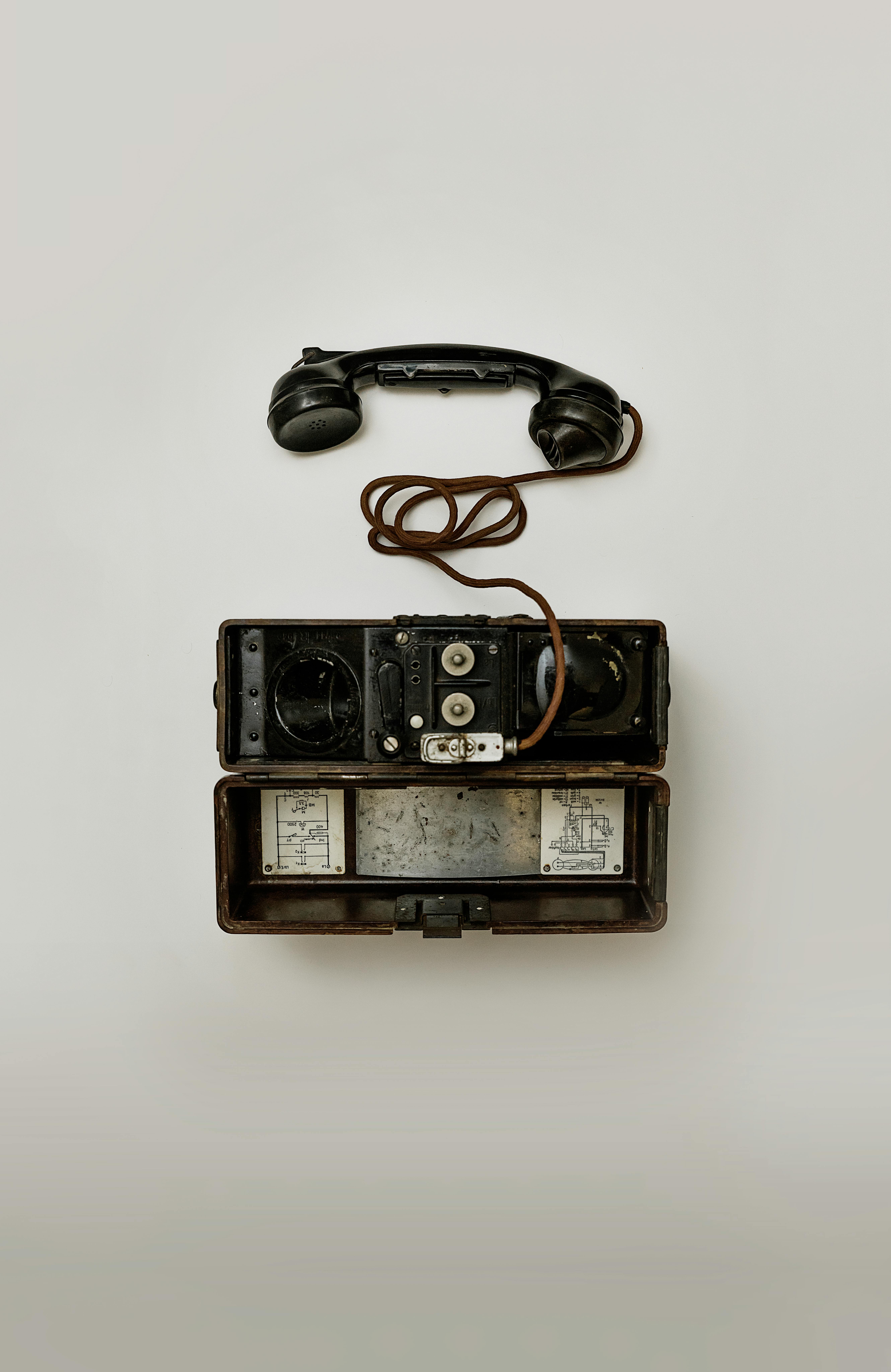 Black Telephone on White Surface · Free Stock Photo