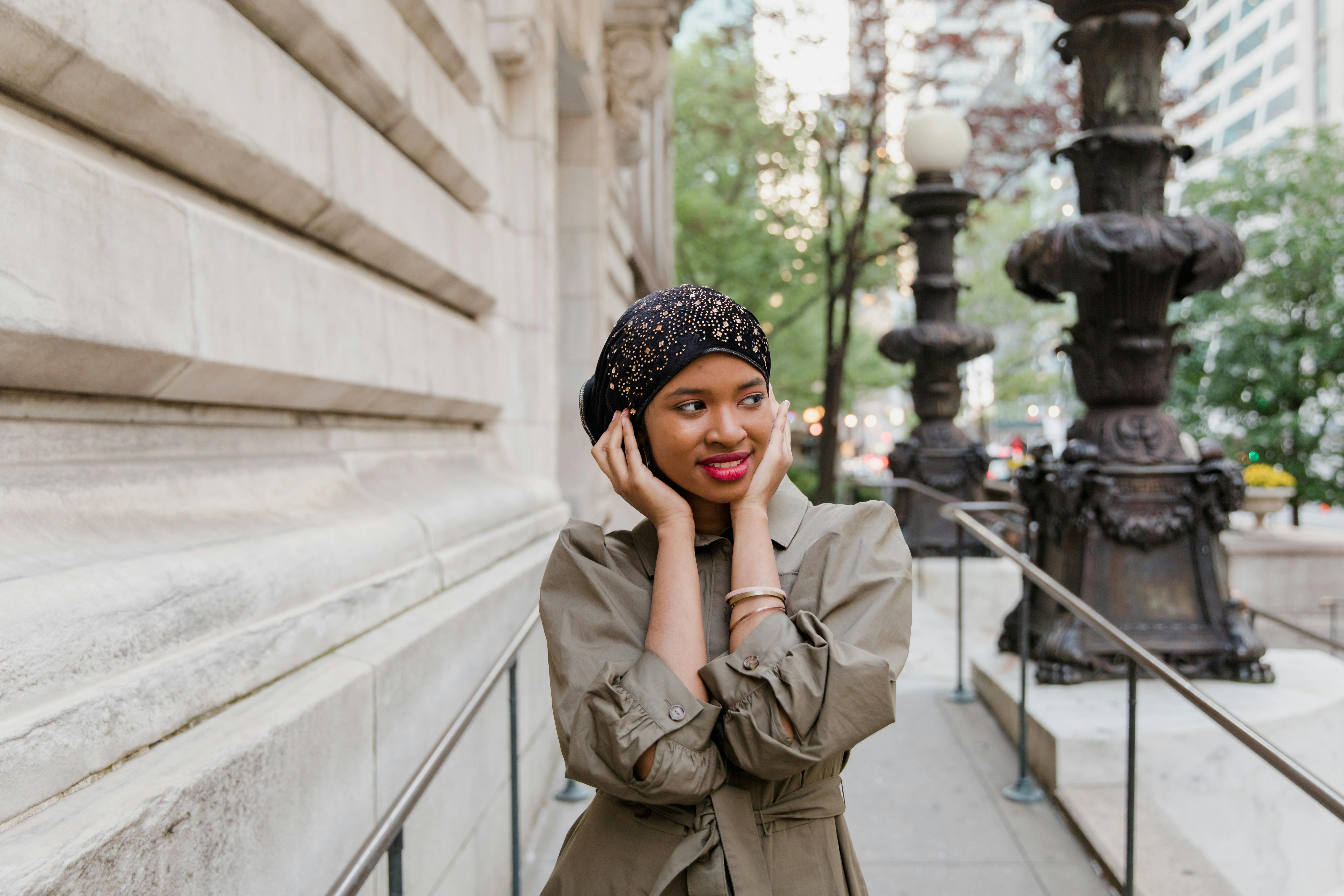 Woman In Striped Dress · Free Stock Photo