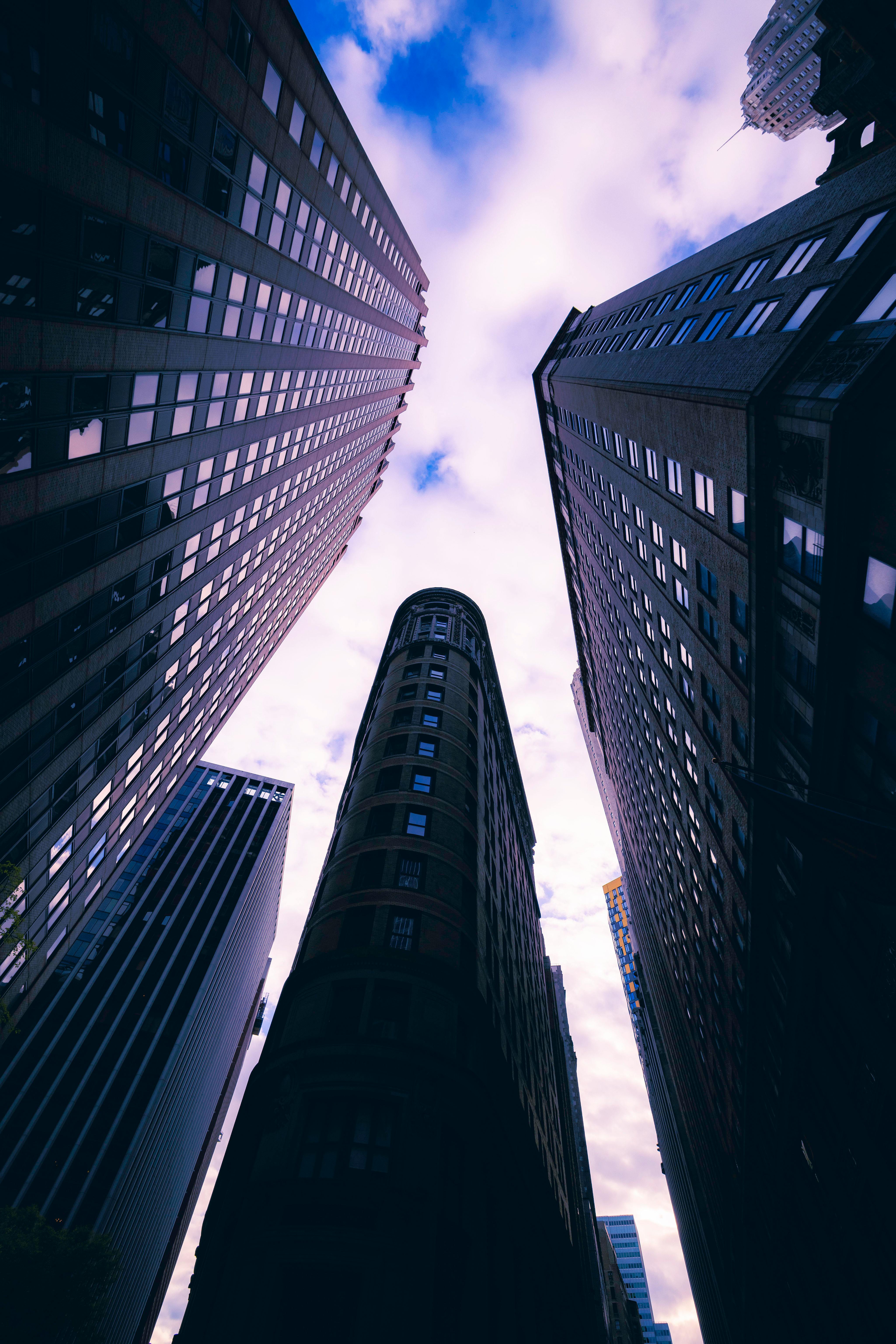 Low-Angle Shot of City Buildings · Free Stock Photo